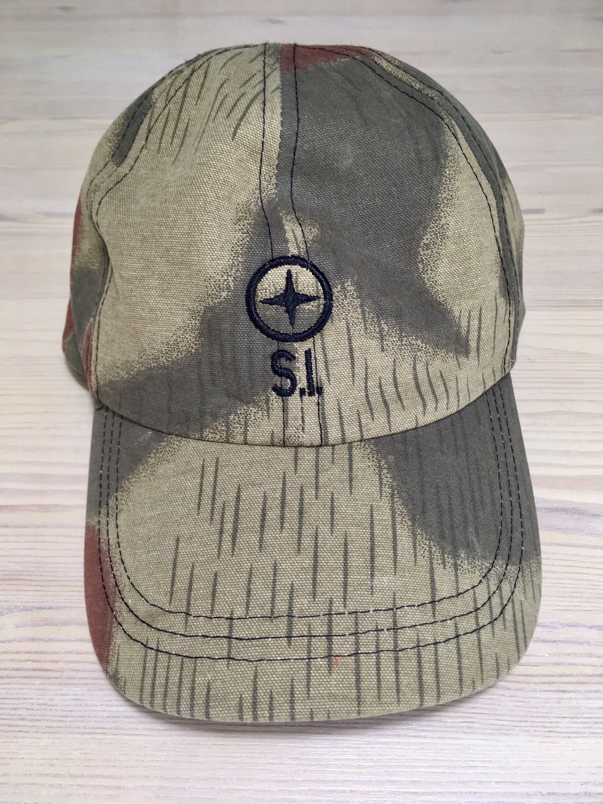 Stone Island × Streetwear × Vintage very rare si marsh camo cap | Grailed