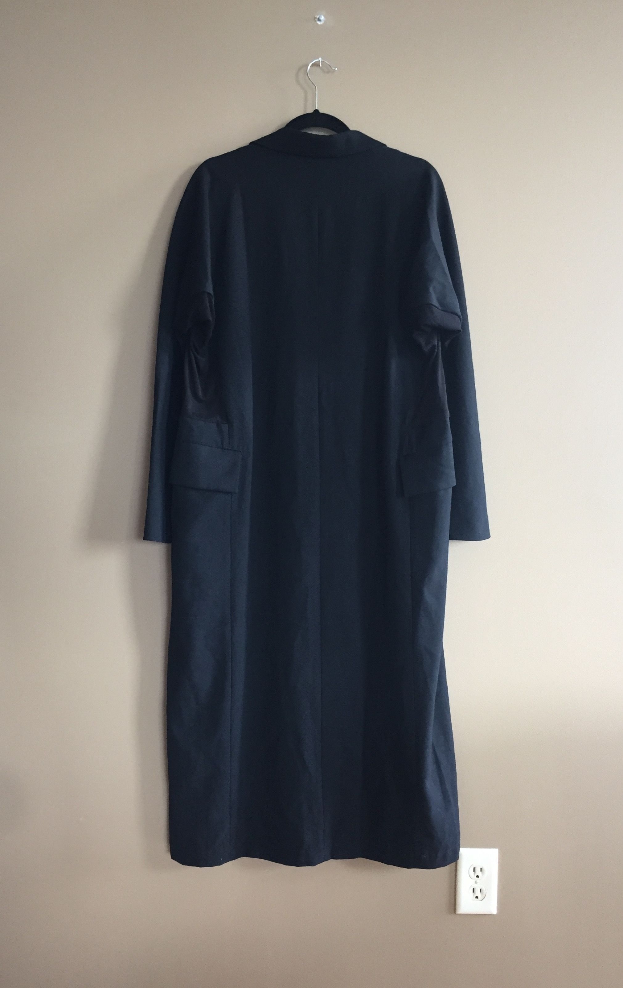 Yohji Yamamoto Mainline Peak Lapel Black Long Coat | Grailed