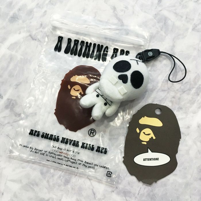Bape AUTHENTIC A Bathing Ape Bape BONE Keychain Plush Doll | Grailed