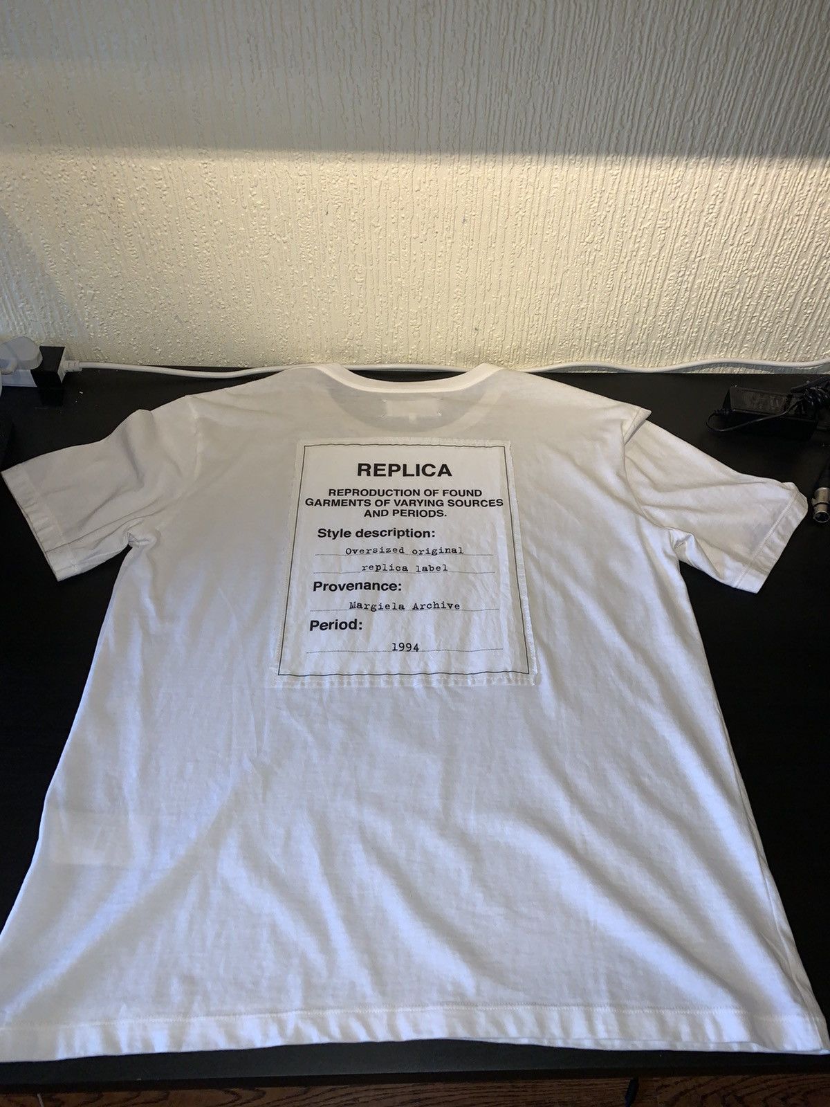Maison Margiela 1994 Oversize Original Replica Label Tee in Off White ...