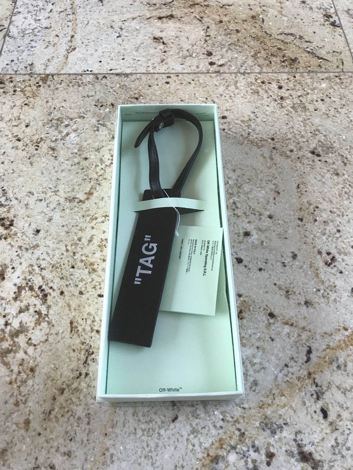 Off-White “Tag” Black Leather | Grailed