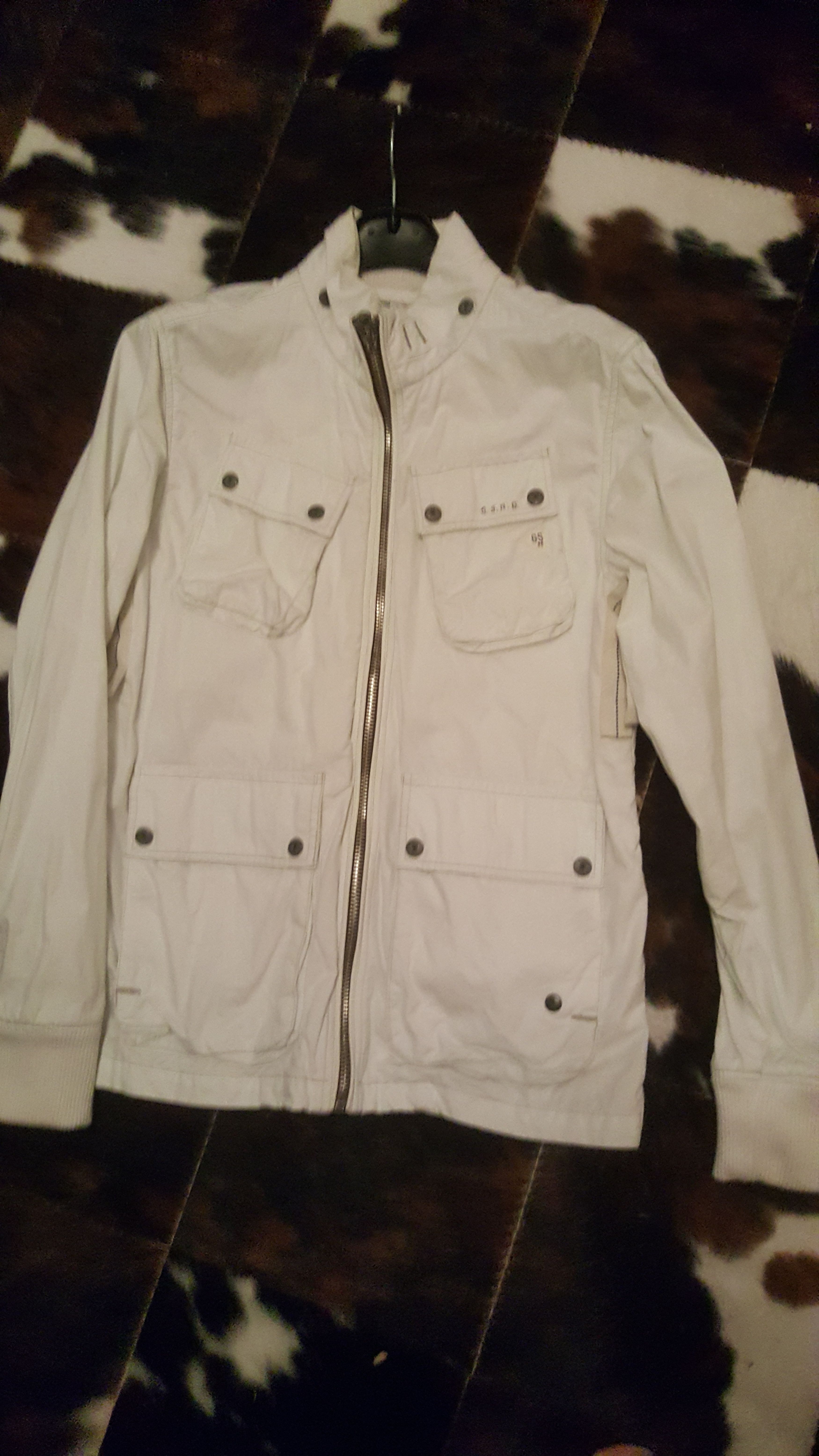 G Star Raw G-Star RAW Men's White G Star Arctic Overshirt Jacket | Grailed