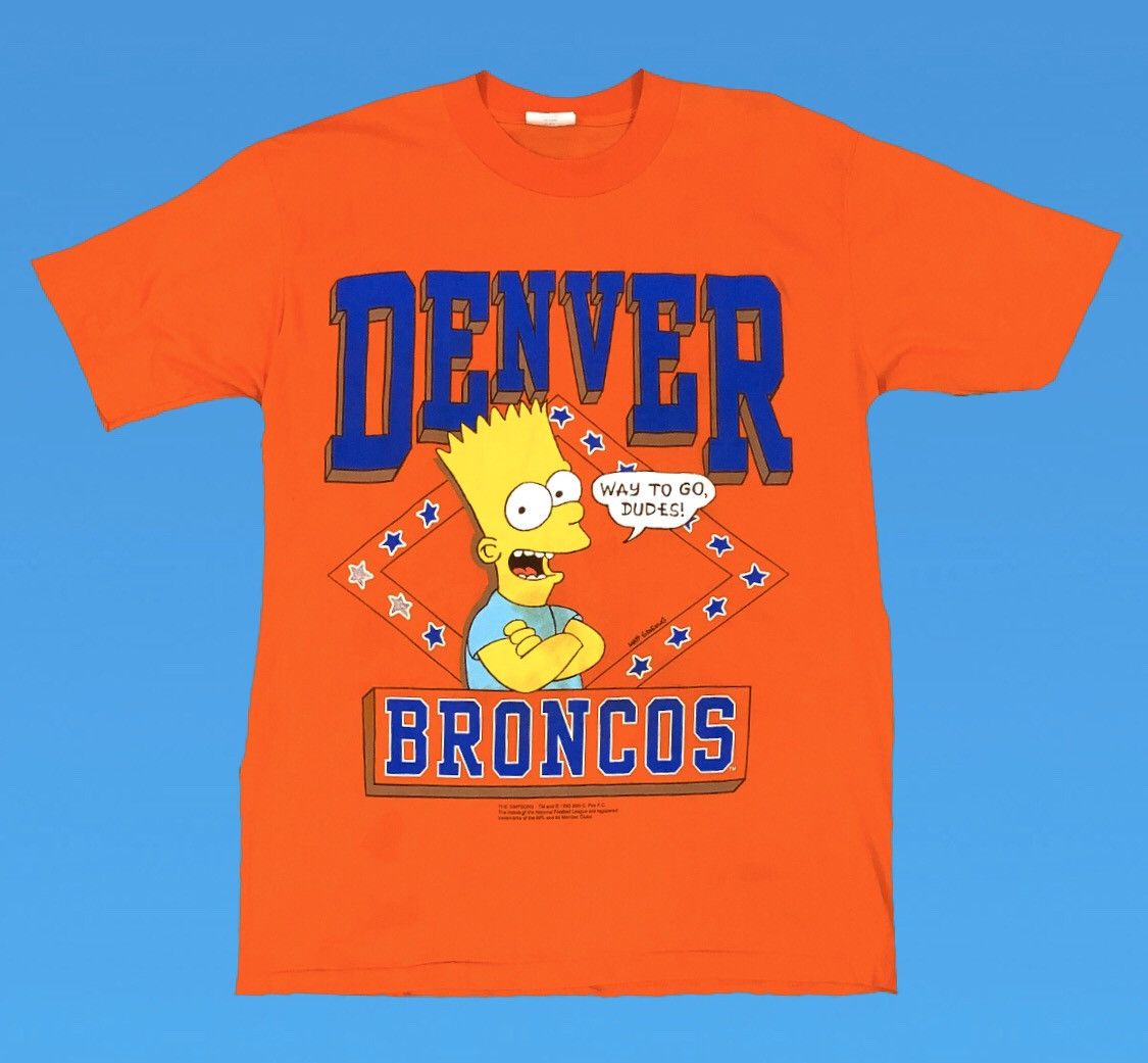 Vintage Vintage 90s’ Bart Simpson x Denver Broncos Shirt | Grailed