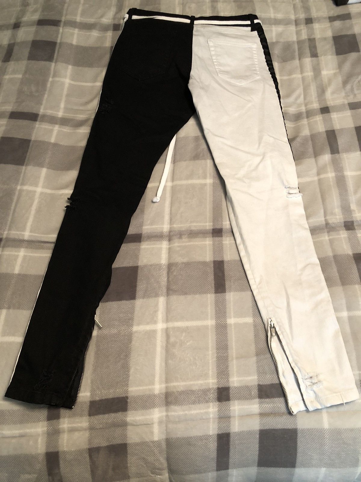 Jaffary Garments Jaffary Black and White SS Track Jeans *SAMPLE* | Grailed