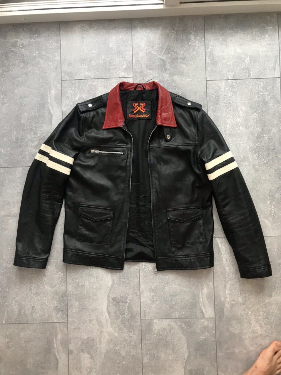 Soul Revolver Soul Revolver Black/Red Dragon leather jacket | Grailed