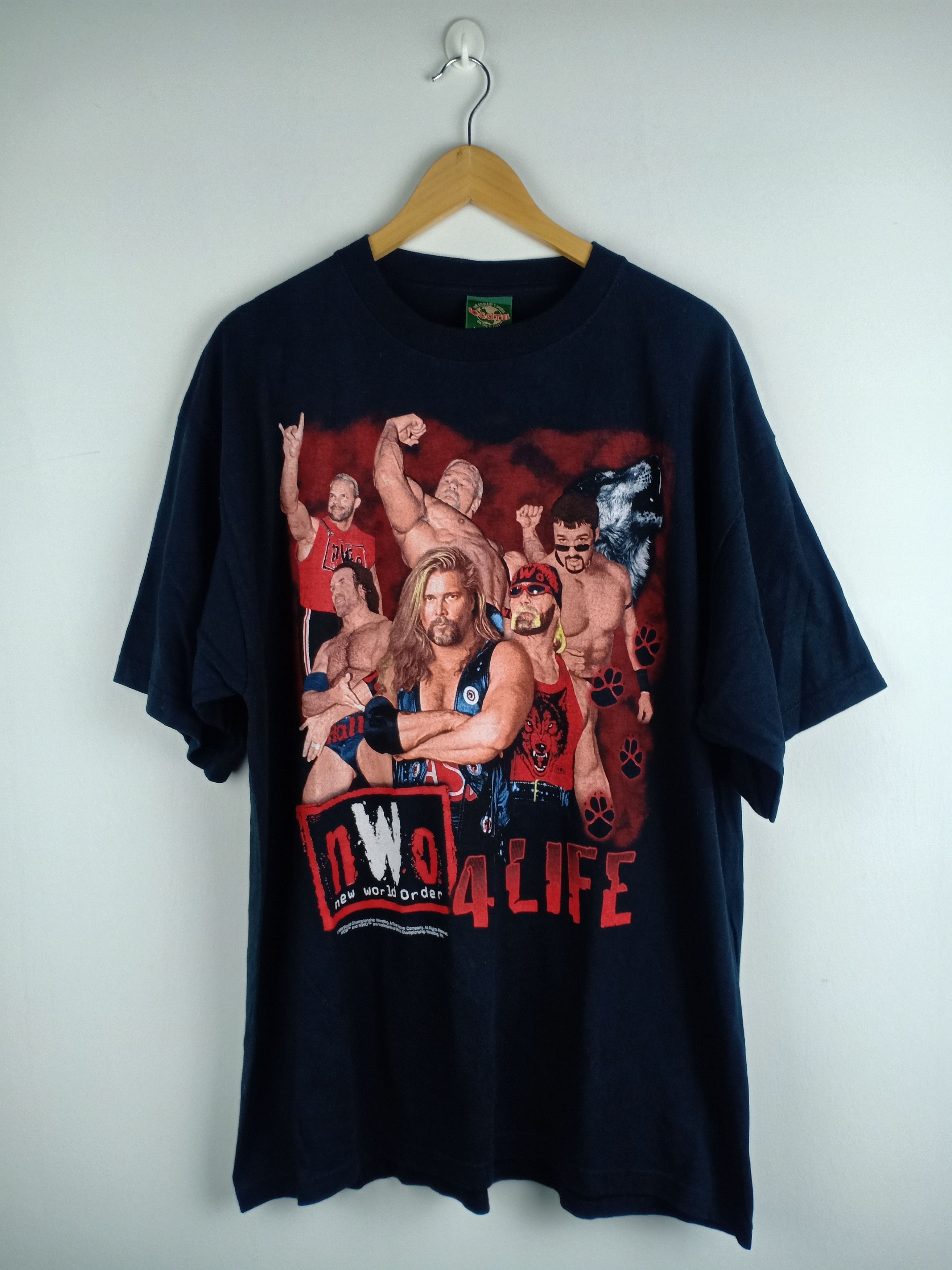 Vintage × Wcw/Nwo × Wwf Vintage NWO 4 Life 90's Tshirt | Grailed