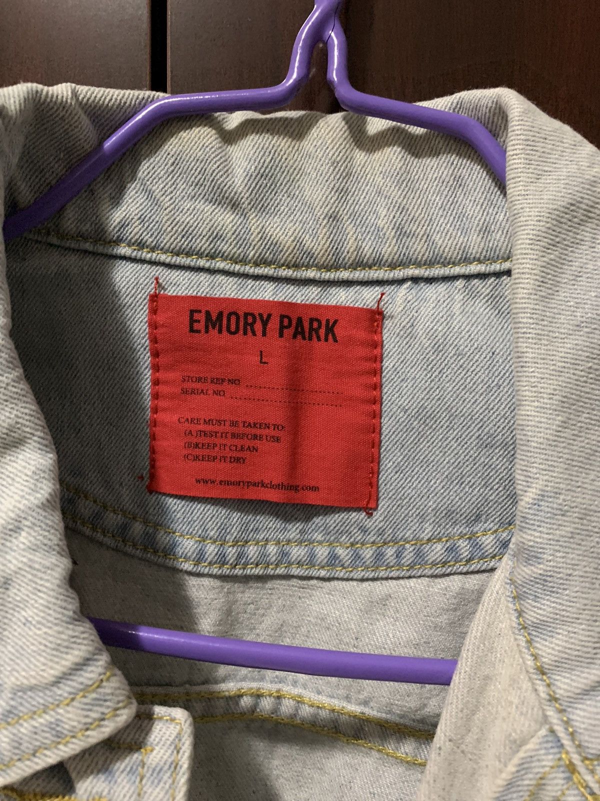 Vintage Emory Park roses embroidered denim jacket women | Grailed