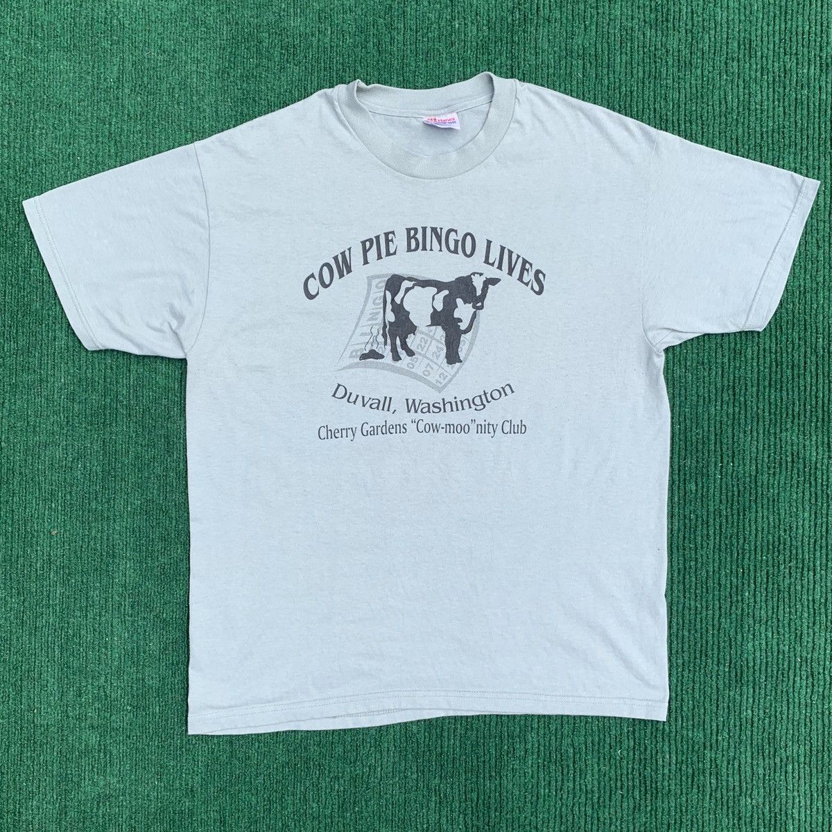 Hanes × Vintage Vintage 90s Cow Pie Bingo Lives Hanes 50/50 shirt | Grailed