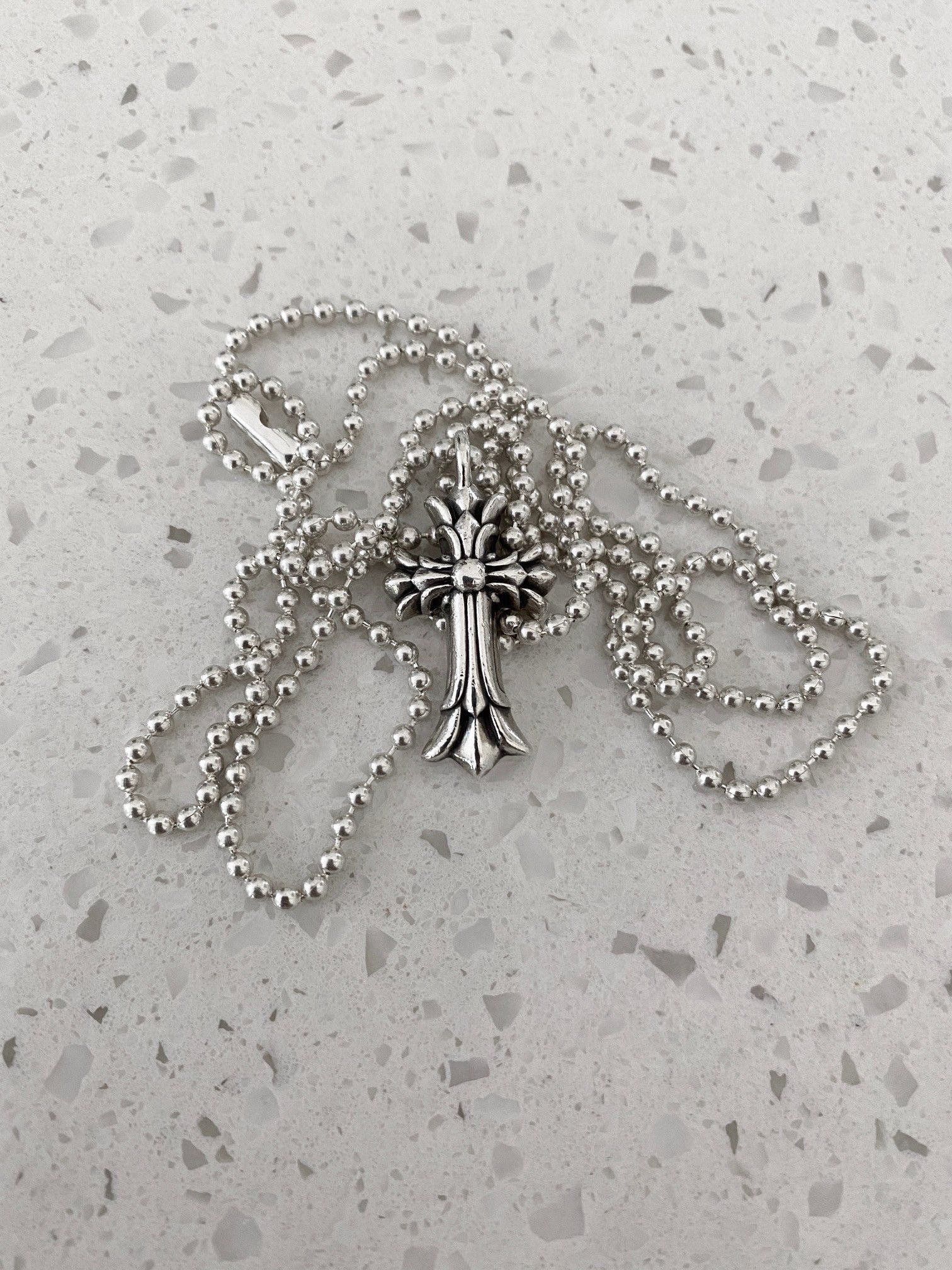 Chrome Hearts Double Cross Necklace | Grailed