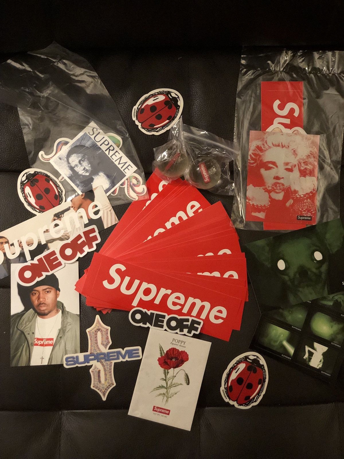 Nas × Supreme Supreme Sticker Pack | Grailed