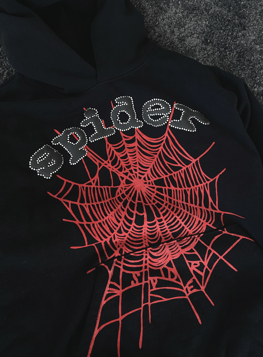 Young Thug Rhinestone SPIDER WORLDWIDE young thug Spider Hoodie Black ...
