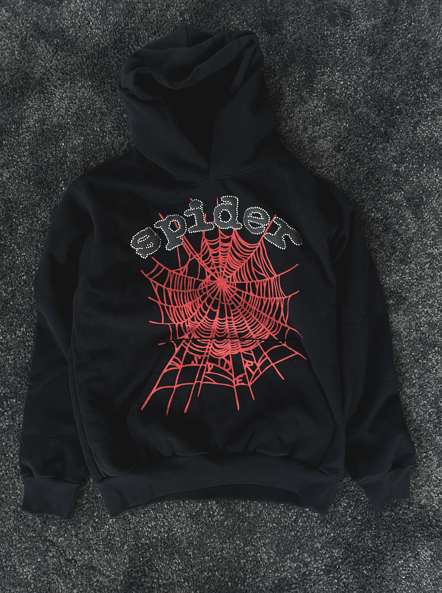 Young Thug Rhinestone SPIDER WORLDWIDE young thug Spider Hoodie Black ...