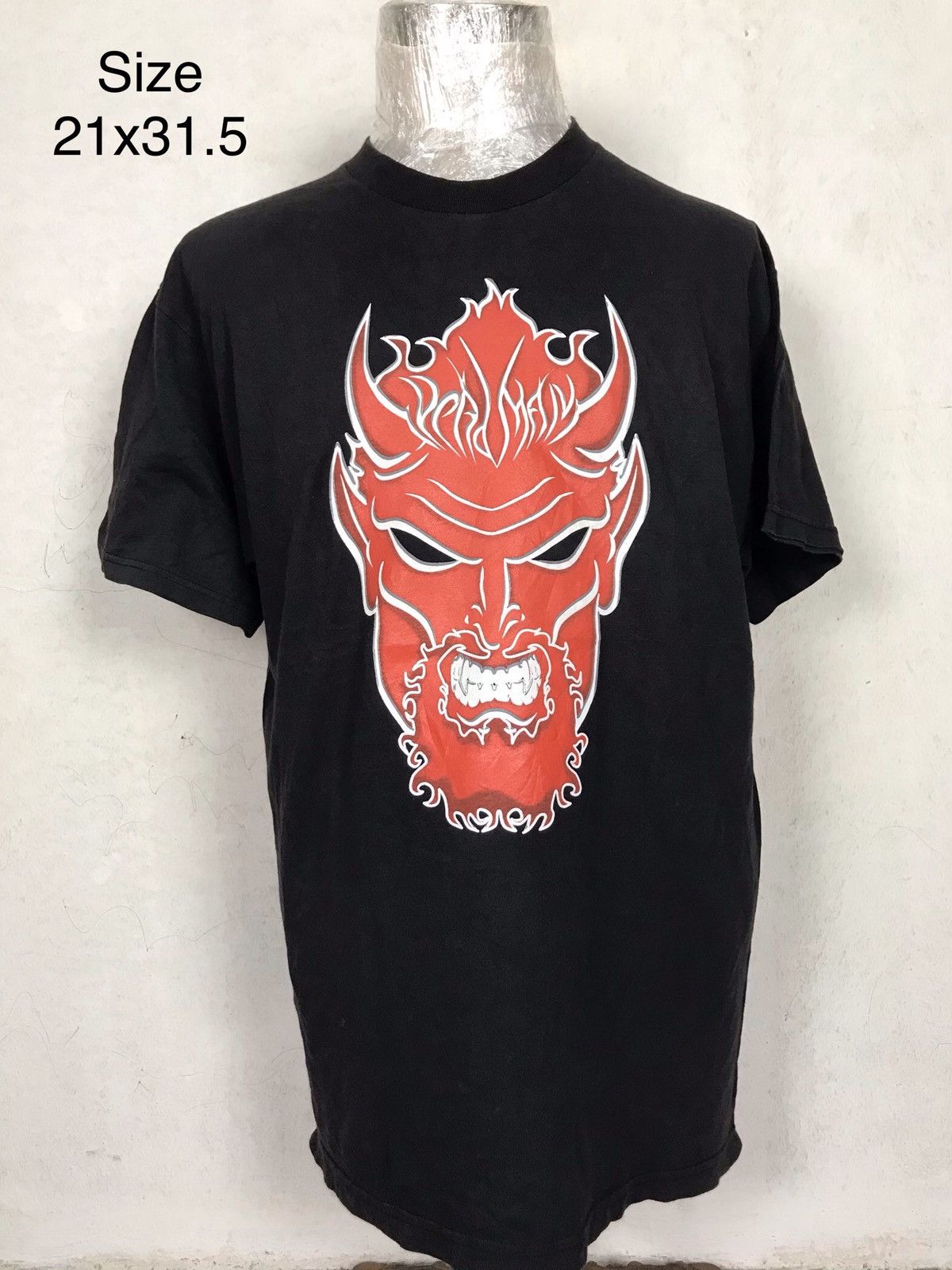 Vintage VINTAGE THE UNDERTAKER RED BIG EVIL DEVIL WWE T-SHIRT | Grailed