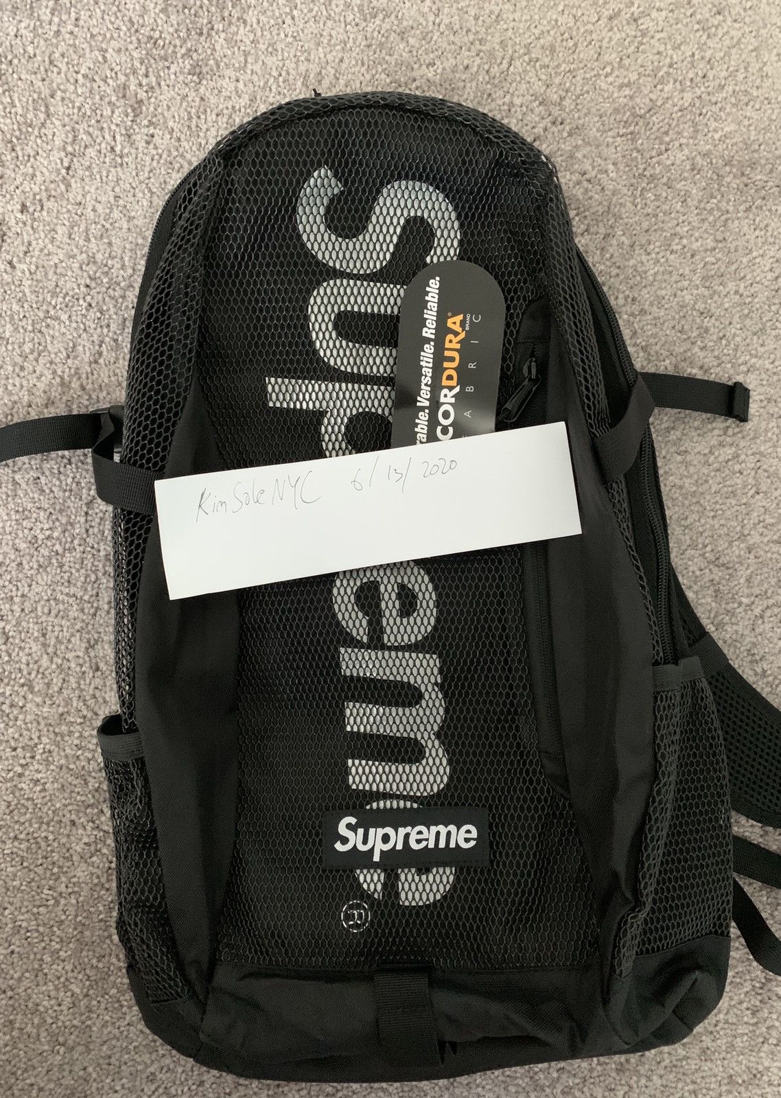 Supreme Ss20 mesh backpack black NEW | Grailed