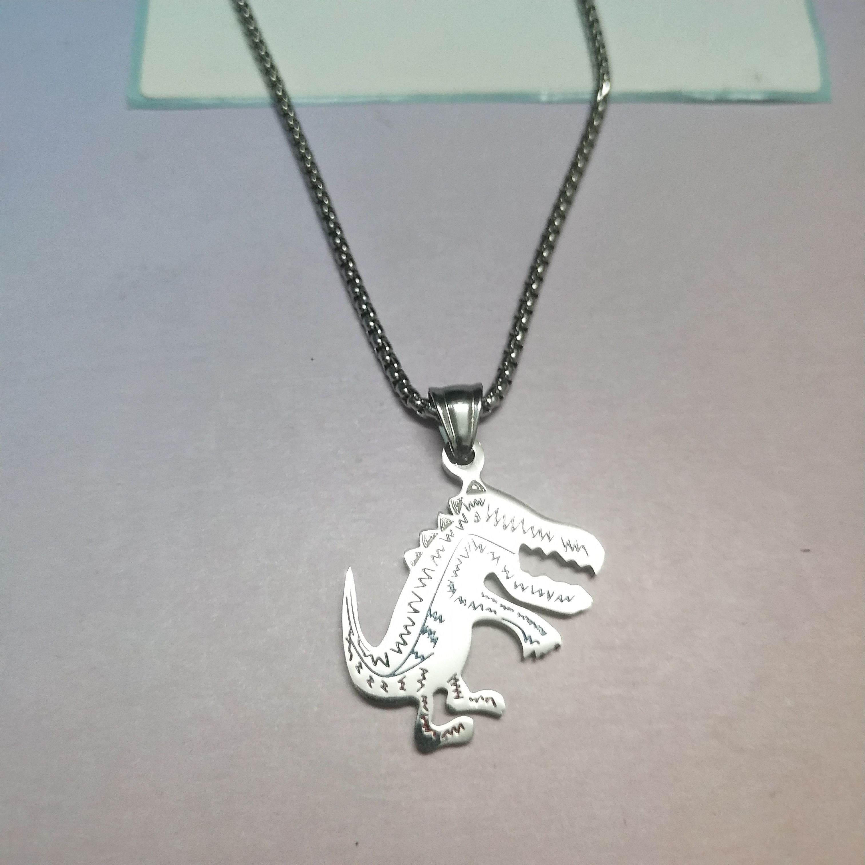 Vintage Gothic Vintage Punk Dinosaur Necklace Chains pendent | Grailed