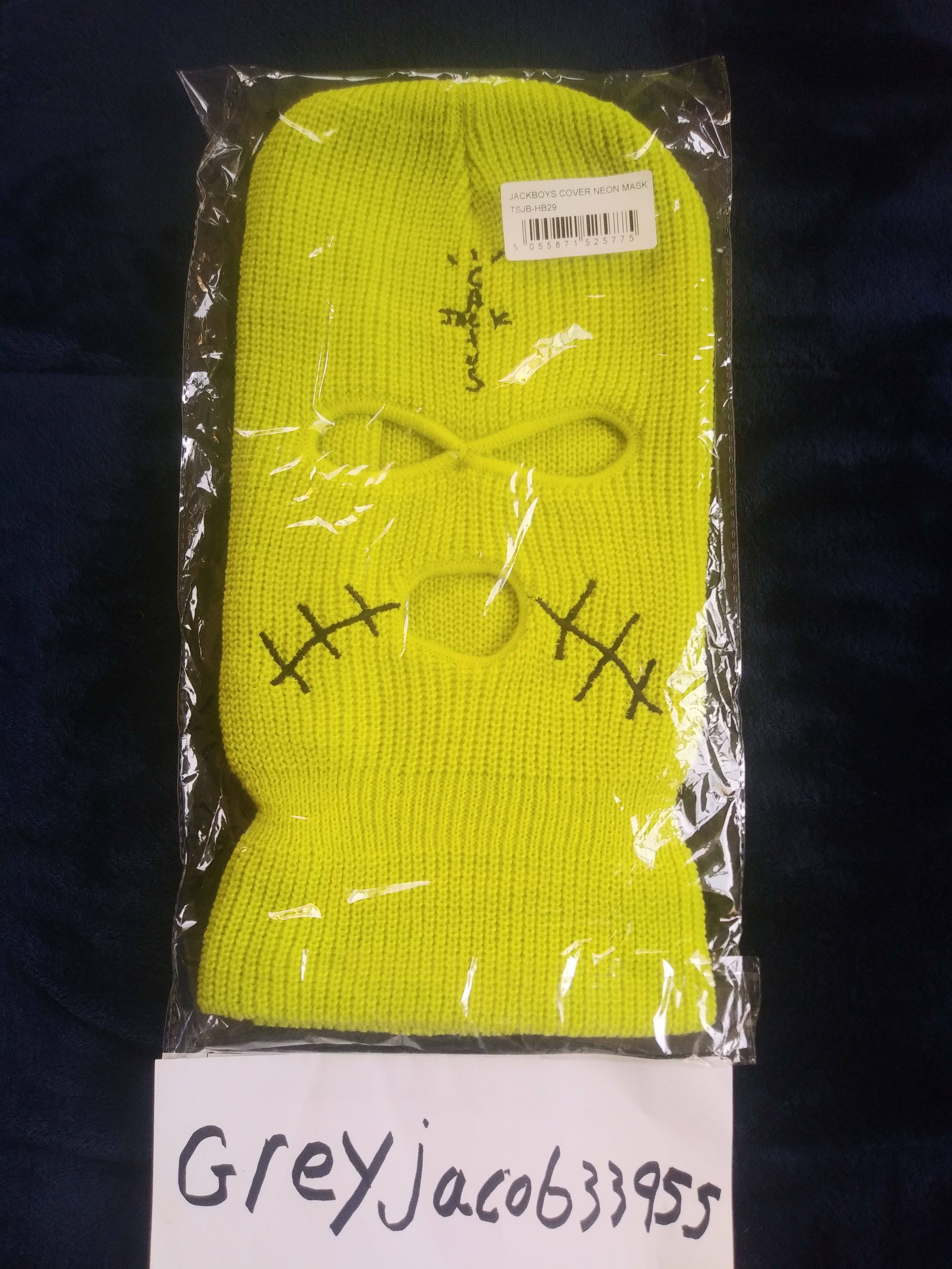 Travis Scott jackboys cover neon mask | Grailed