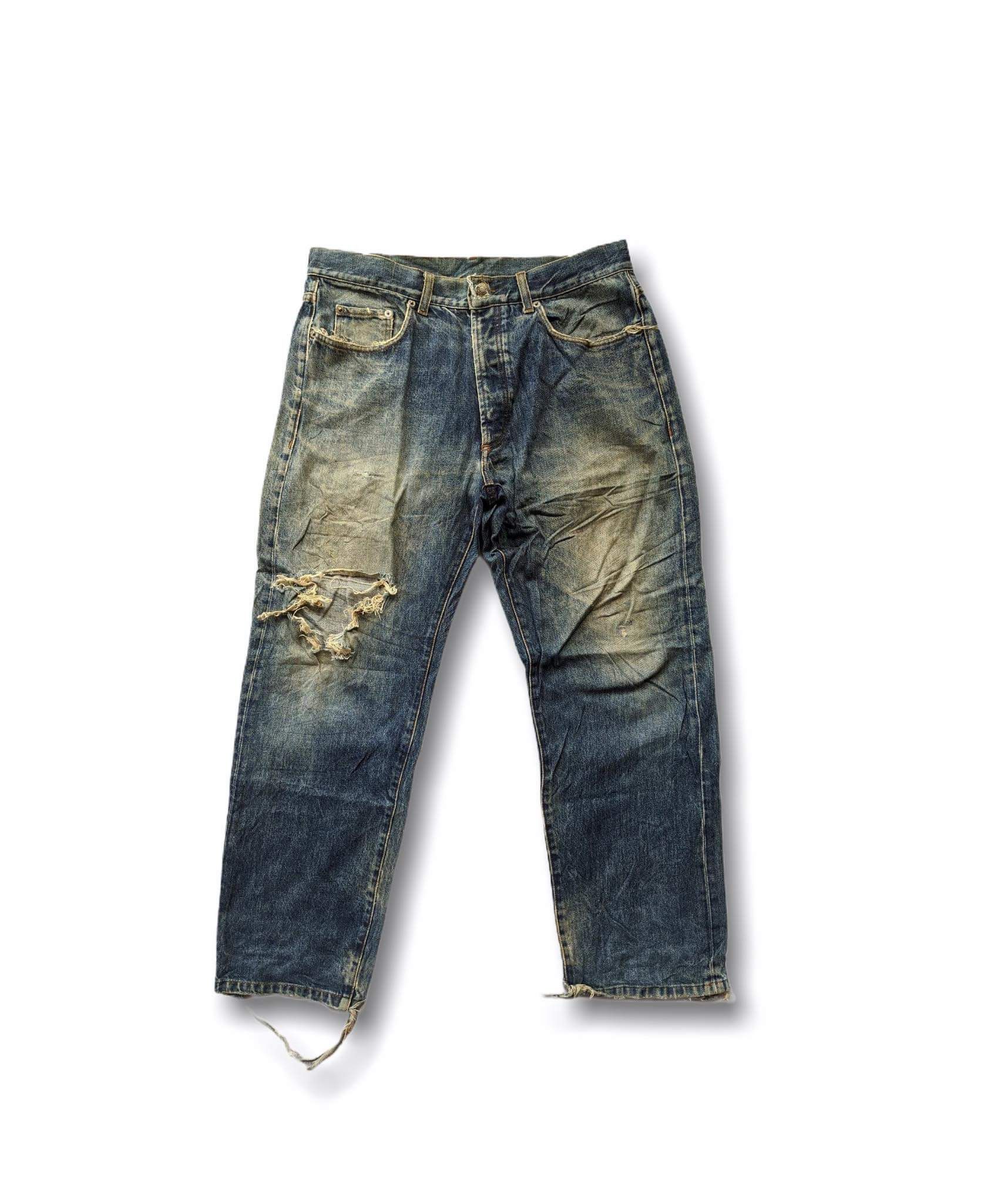 Gucci Auth Gucci distressed denim/homeless fashion | Grailed