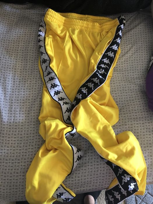 Kappa Yellow Banda Track Pants | Grailed
