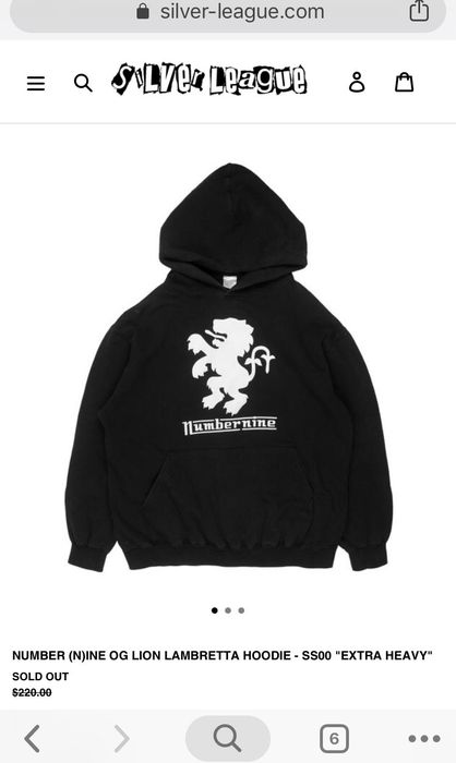 Number (N)ine GOOD DEAL 💥 OG NUMBER NINE LAMBRETTA LOGO HOODIE SS00 ...