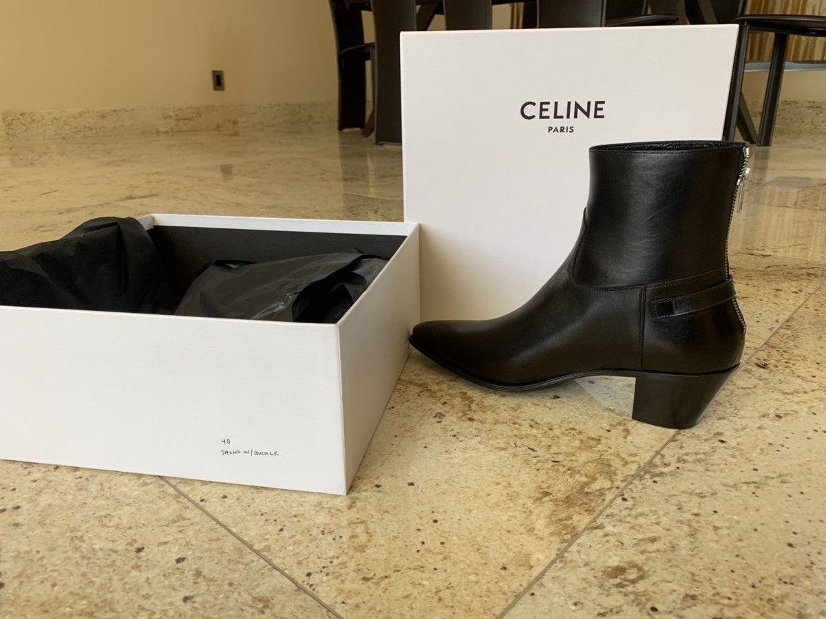 Celine Jacno 60 Boots With Zipper & Buckle | Grailed