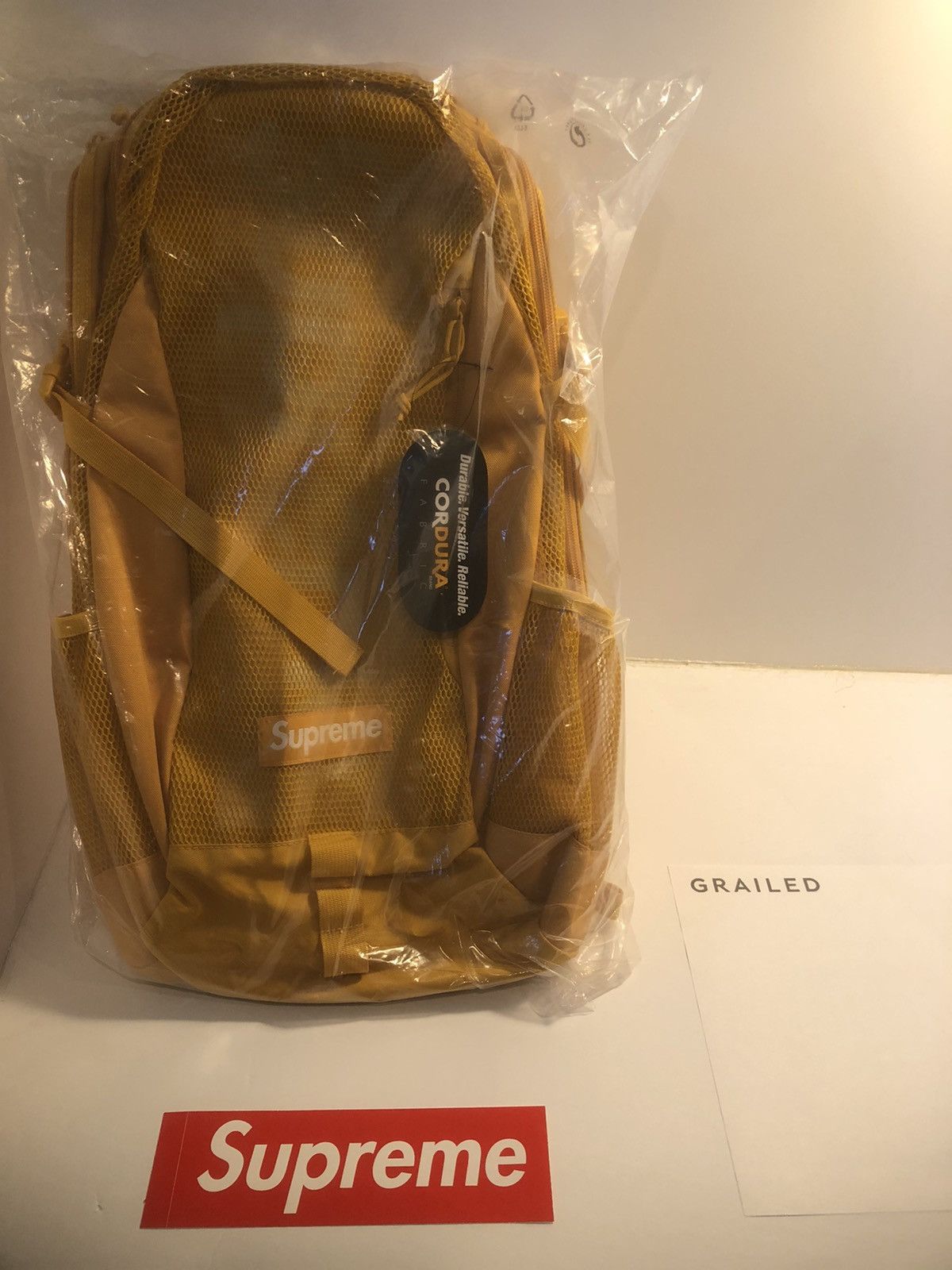 Supreme Ss20 gold supreme backpack reflective | Grailed