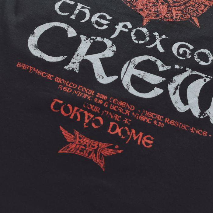 Japanese Brand Baby Metal World tour Fox God Crew | Grailed