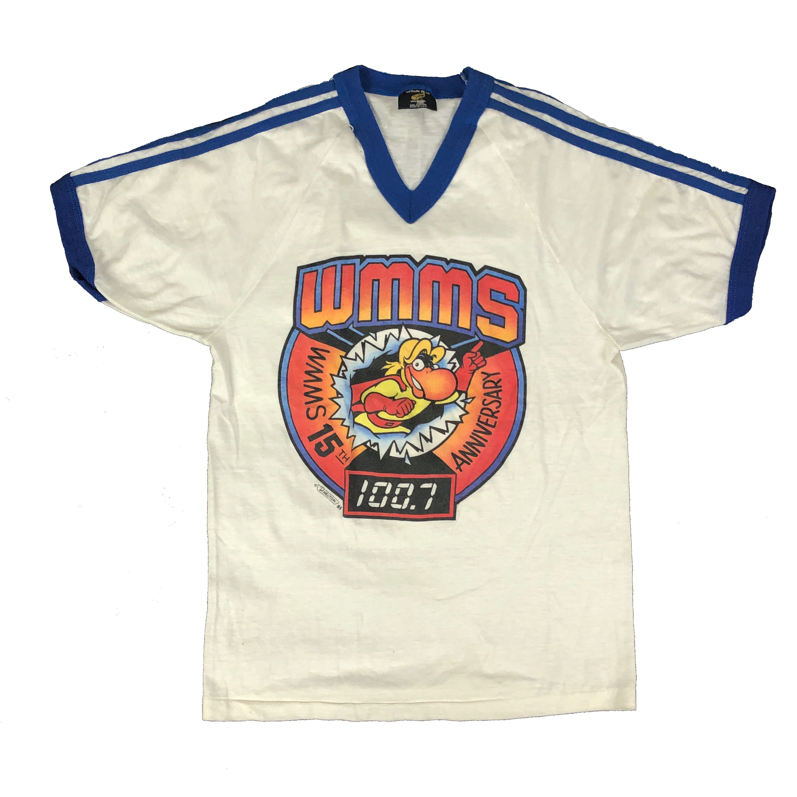 Vintage WMMS The Buzzard 15th Anniversary White Shirt Made in USA | Grailed