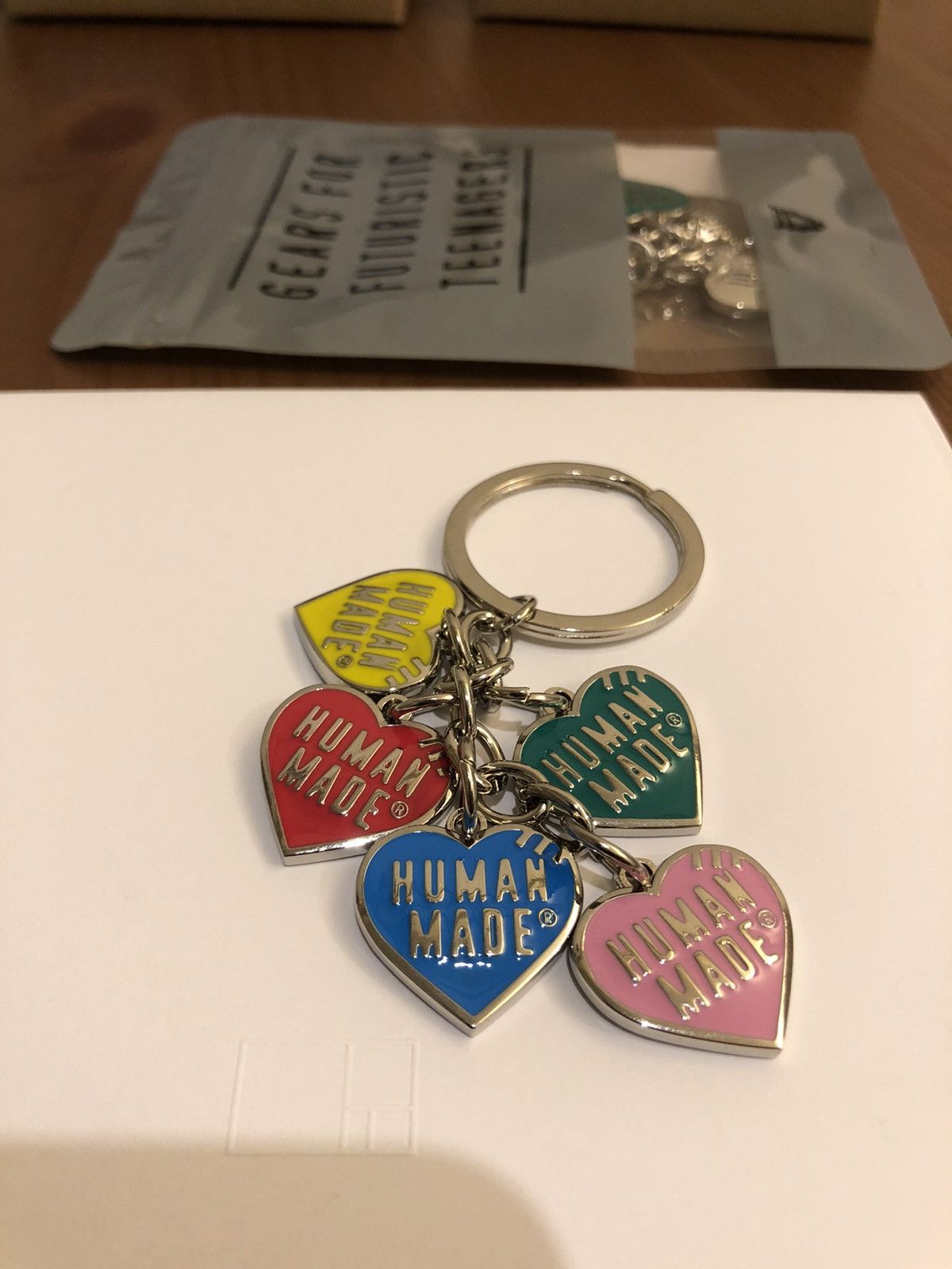 Human Made Human Made Heart Key Charm Silver Multi | Grailed