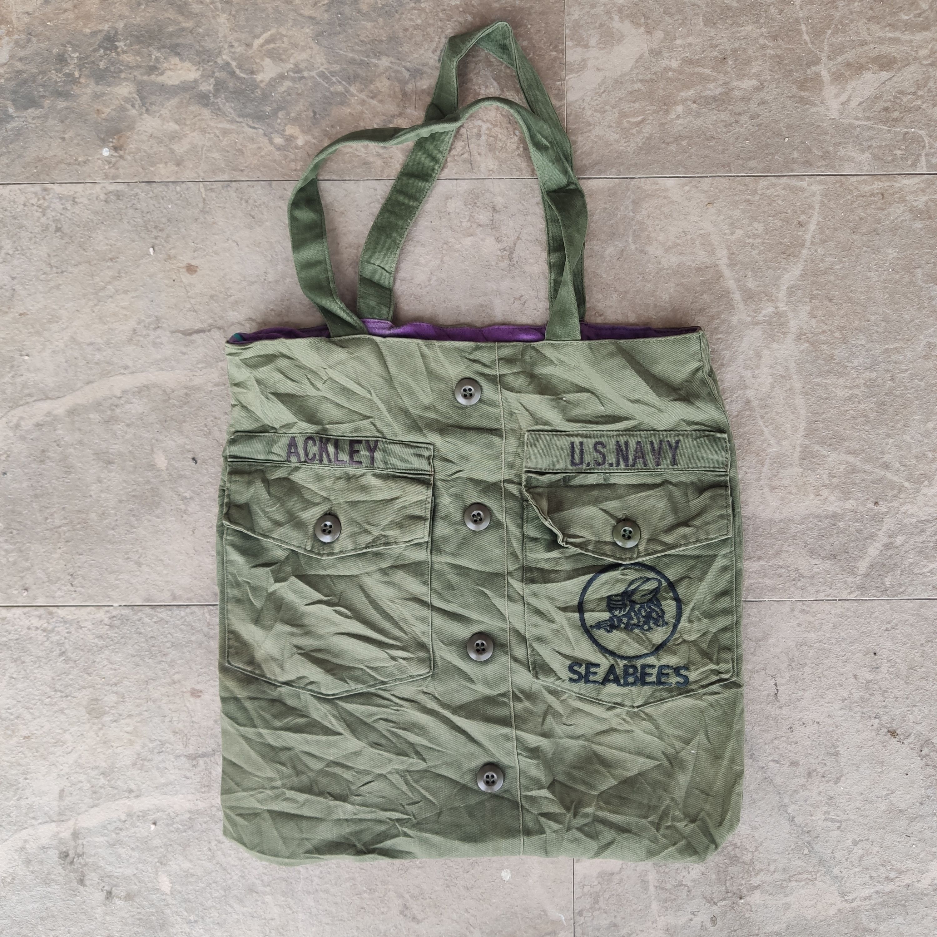 Custom × Military × Very Rare CUSTOM MADE US NAVY TOTE BAG ( FROM US ...