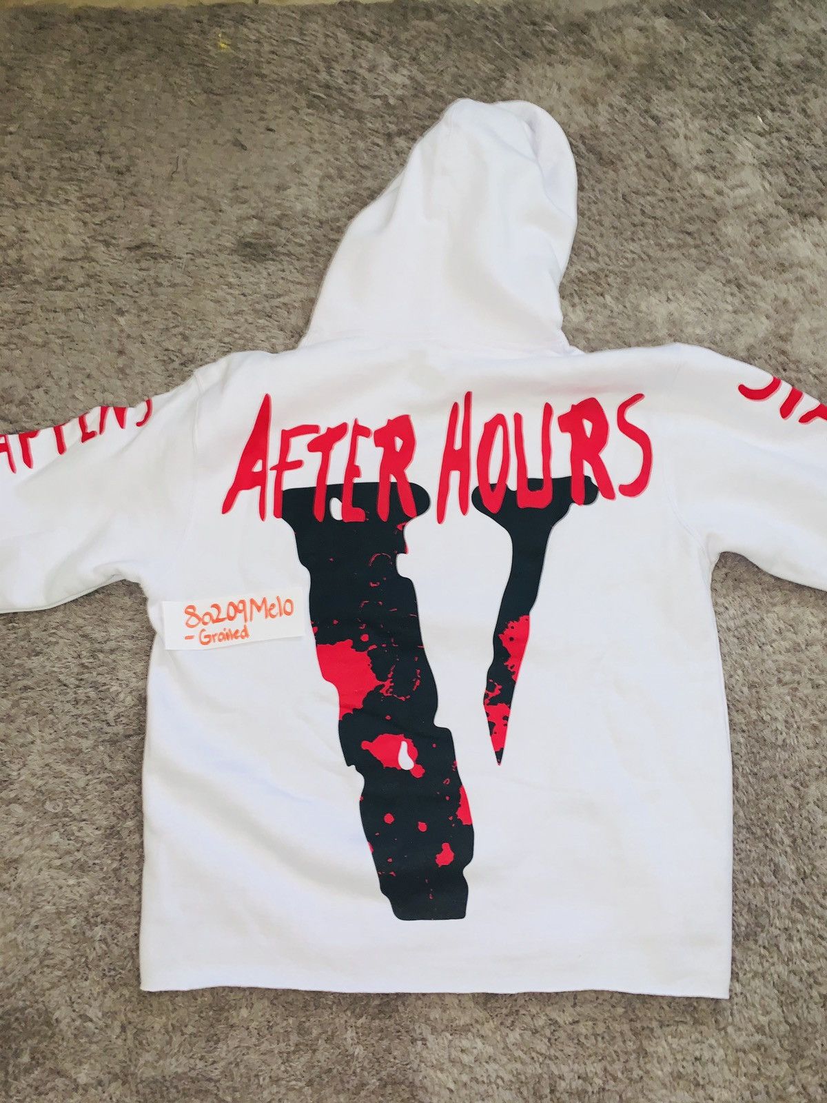 The Weeknd × Vlone After Hours Blood Drip Hoodie | Grailed