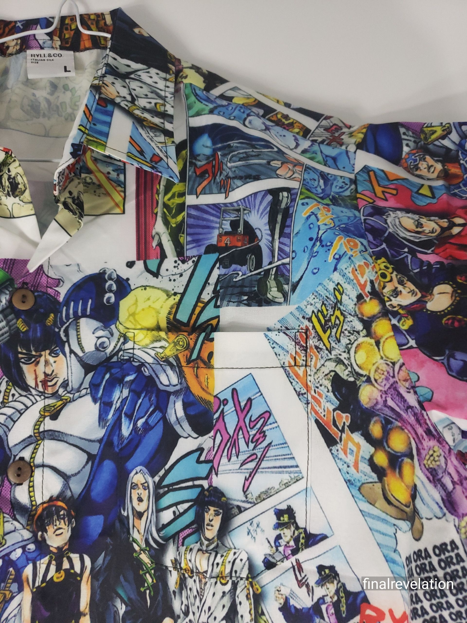 Japanese Brand Jojo's bizarre adventure Jjba button up shirt anime ...