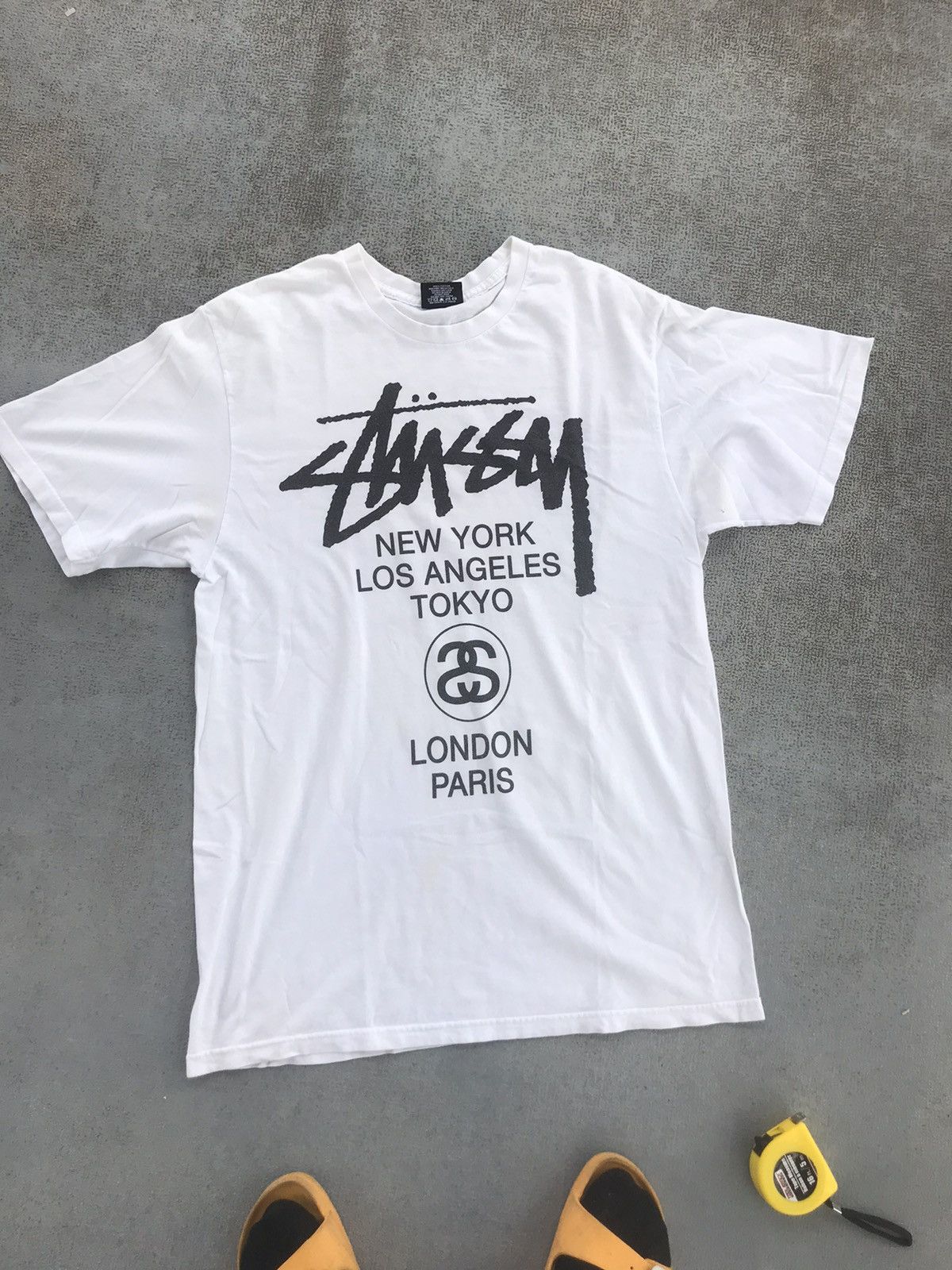 Vintage Stussy Double Sided Spell Out Travis style | Grailed