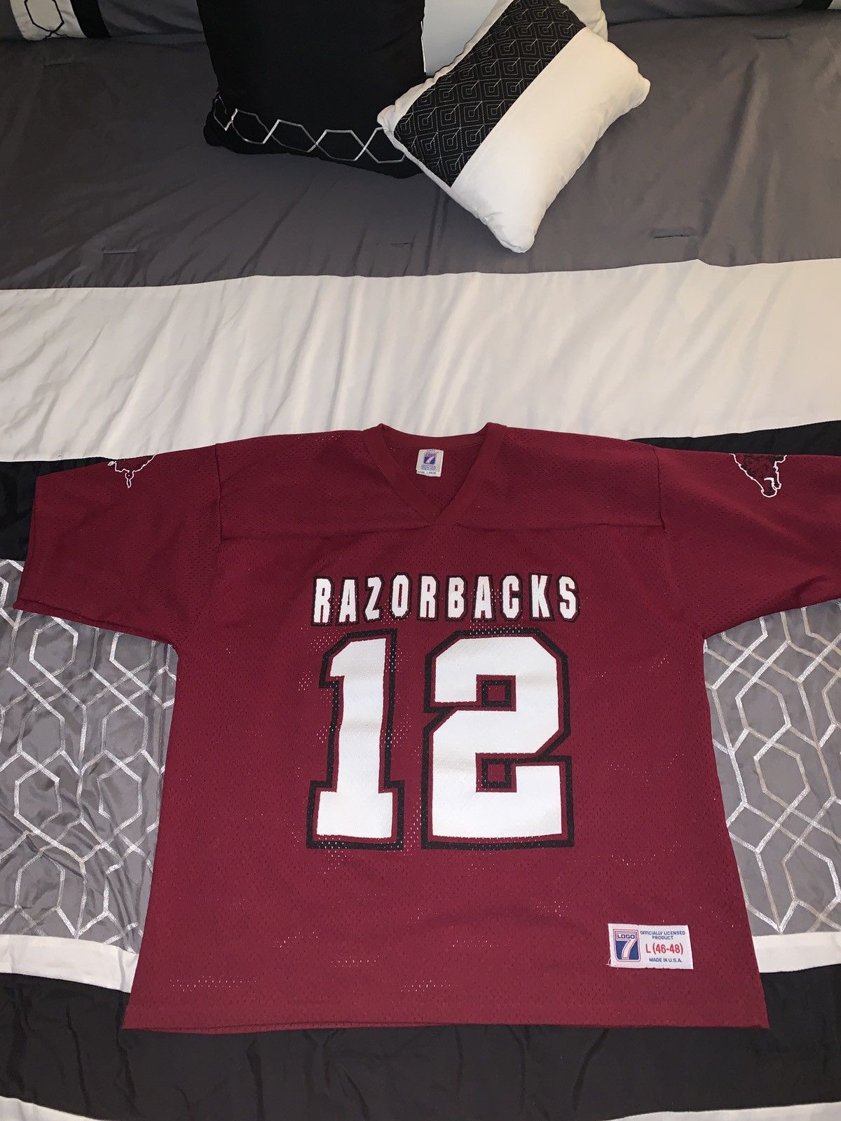Logo 7 Arkansas Razorbacks Vintage ‘90s Football Jersey | Grailed