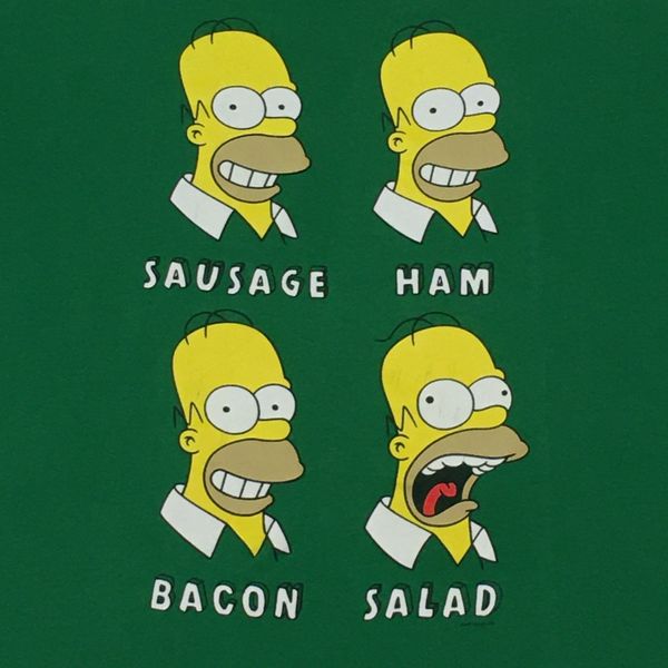 The Simpsons The Simpsons 2014 Homer Sausage, Ham, Bacon, Salad T Shirt ...