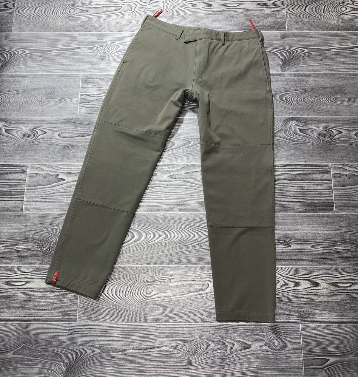 Prada rare archival prada red tab pants | Grailed
