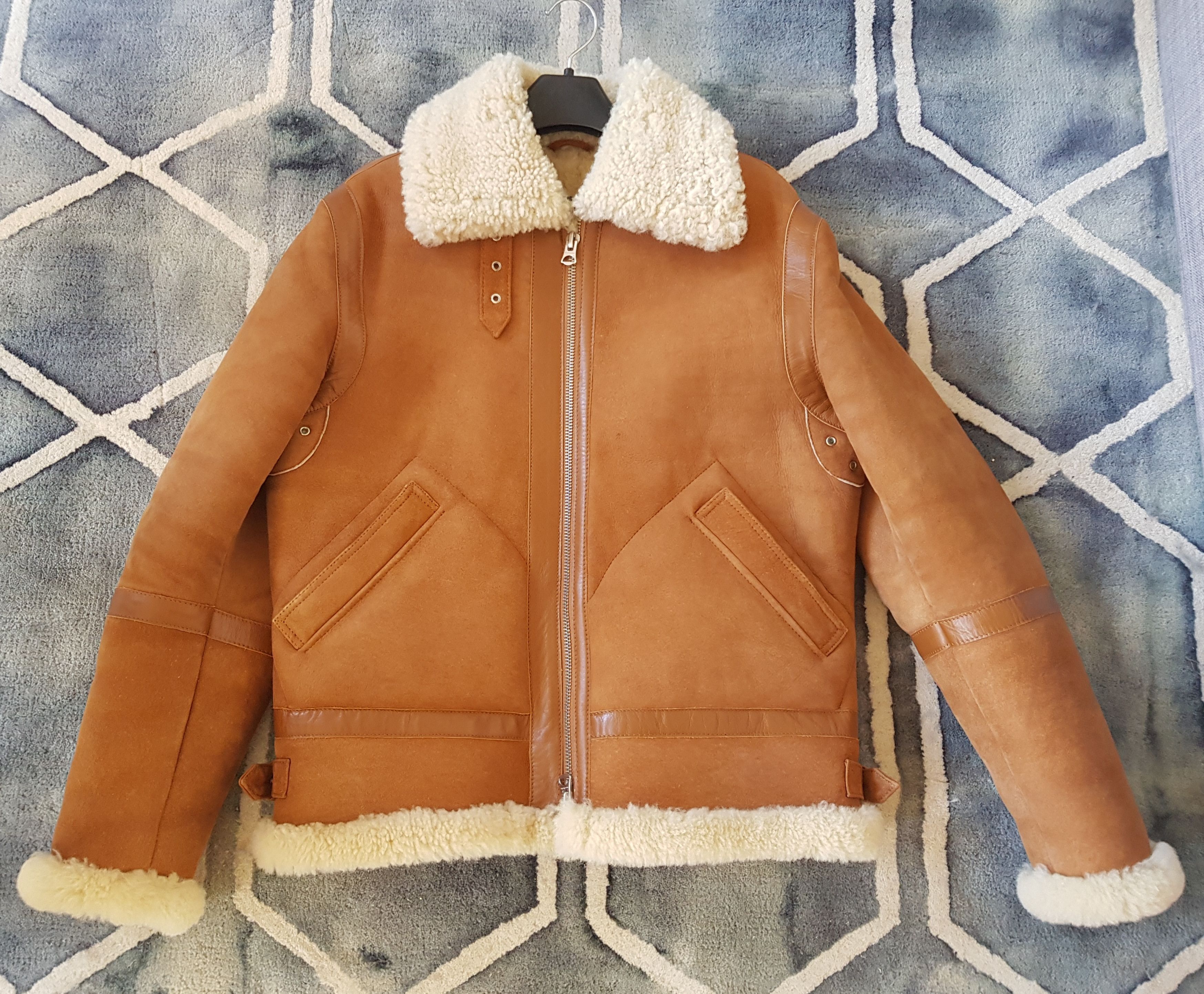Acne Studios Acne Studios Ian Suede Shearling Jacket Tan Brown | Grailed