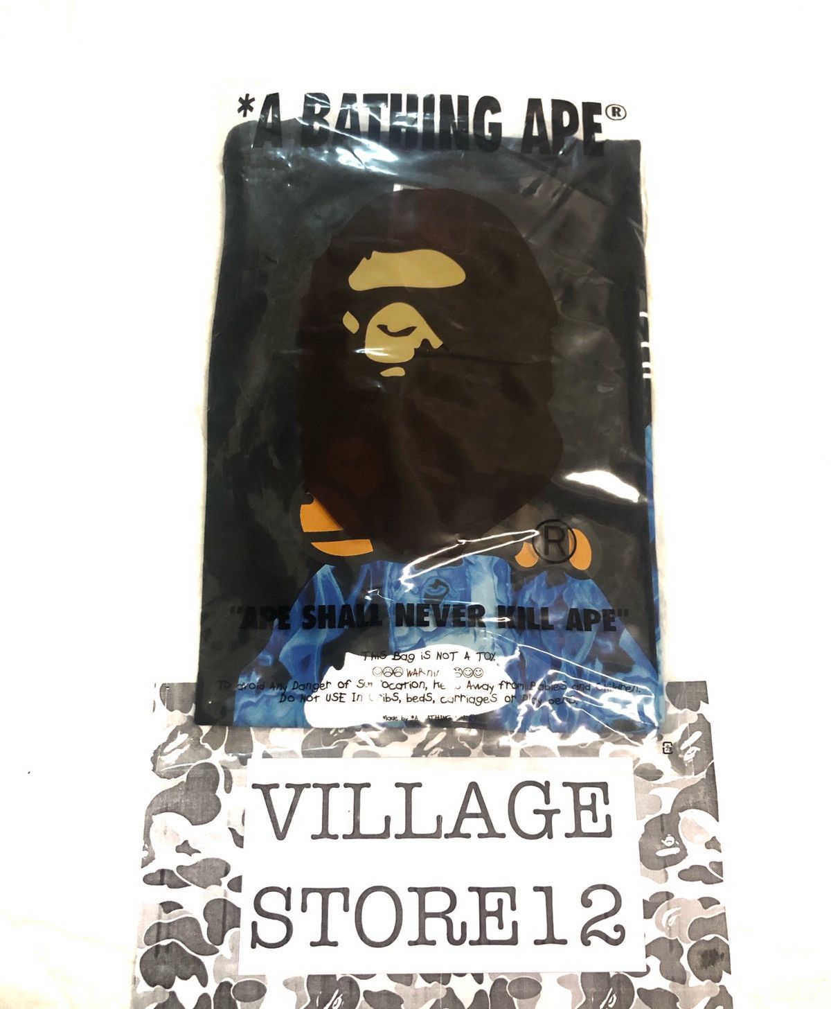 Bape Bape Flame Milo Blue | Grailed