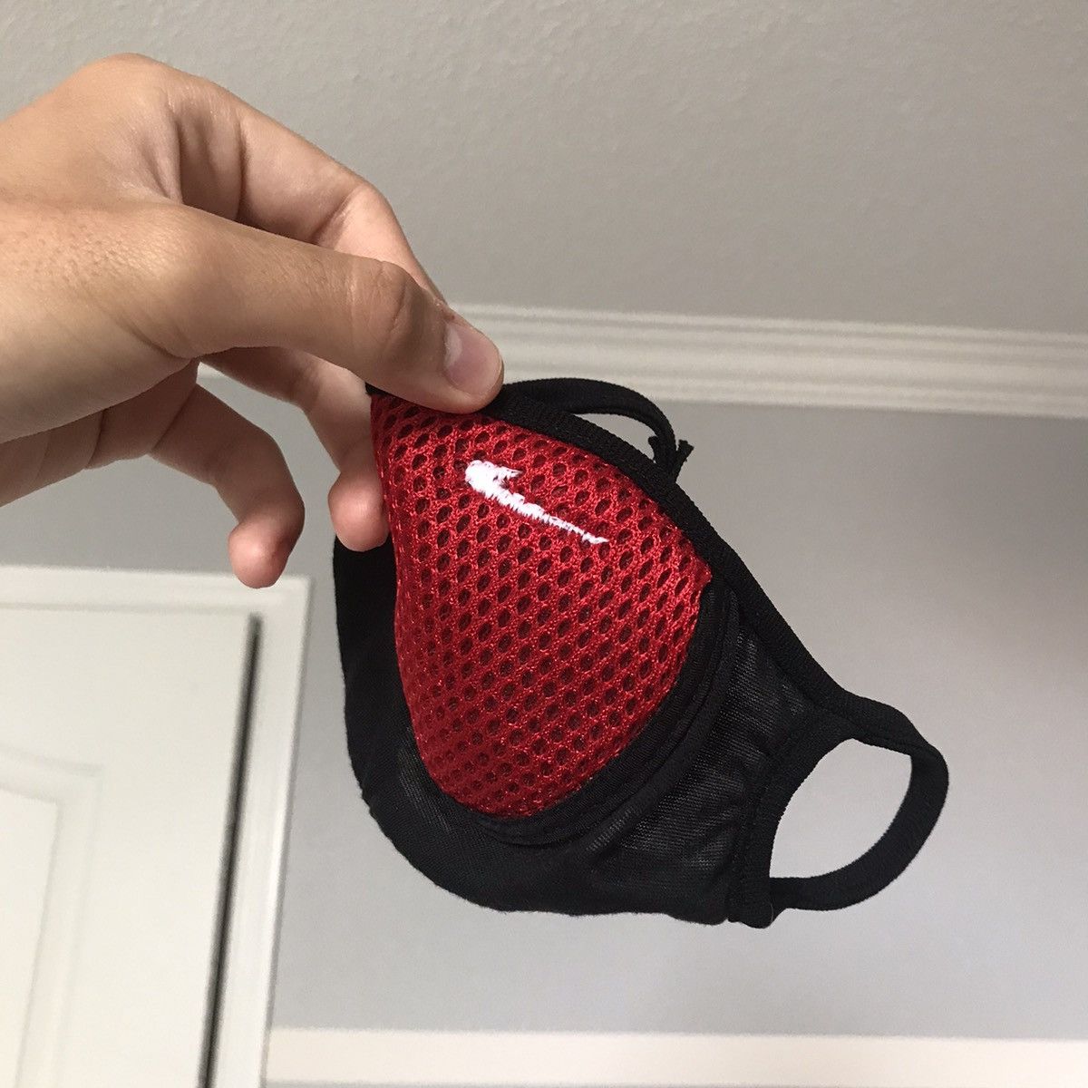 Other NIKE SWOOSH FACE MASK HANDMADE EMBROIDERY | Grailed