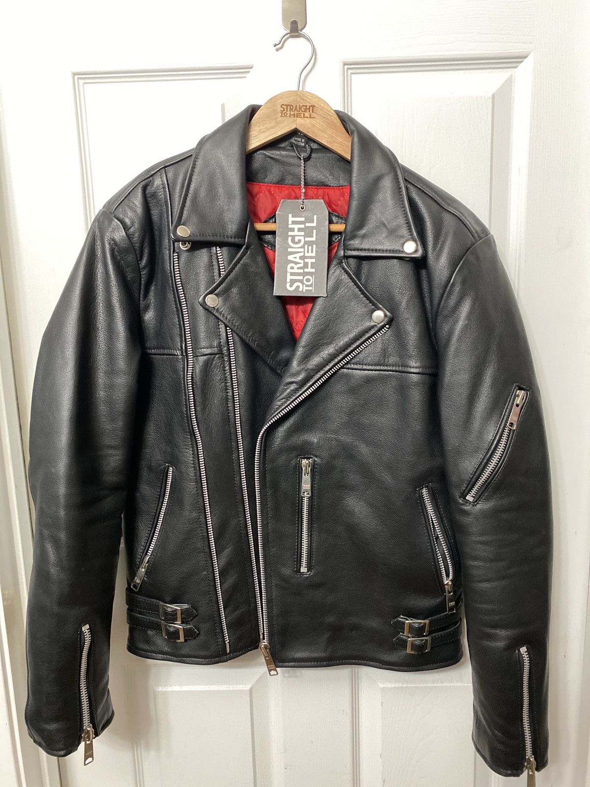 Straight To Hell ‘GRIFTER’ Multi Zip Leather Biker Jacket | Grailed