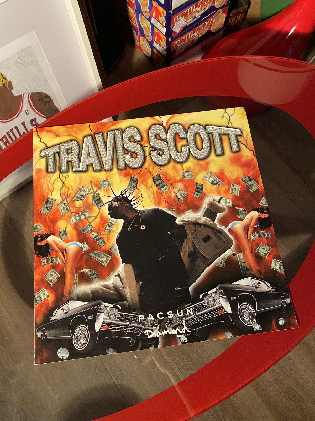 Diamond Supply Co × Travis Scott Travis Scott Signed Poster | Grailed