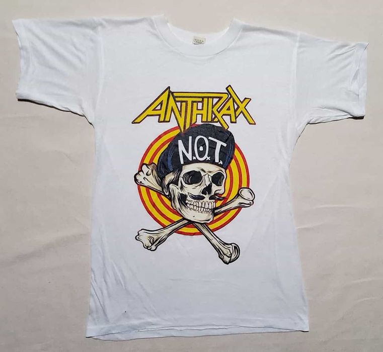 Vintage Vintage 80s Anthrax NOT Man T-Shirt | Grailed