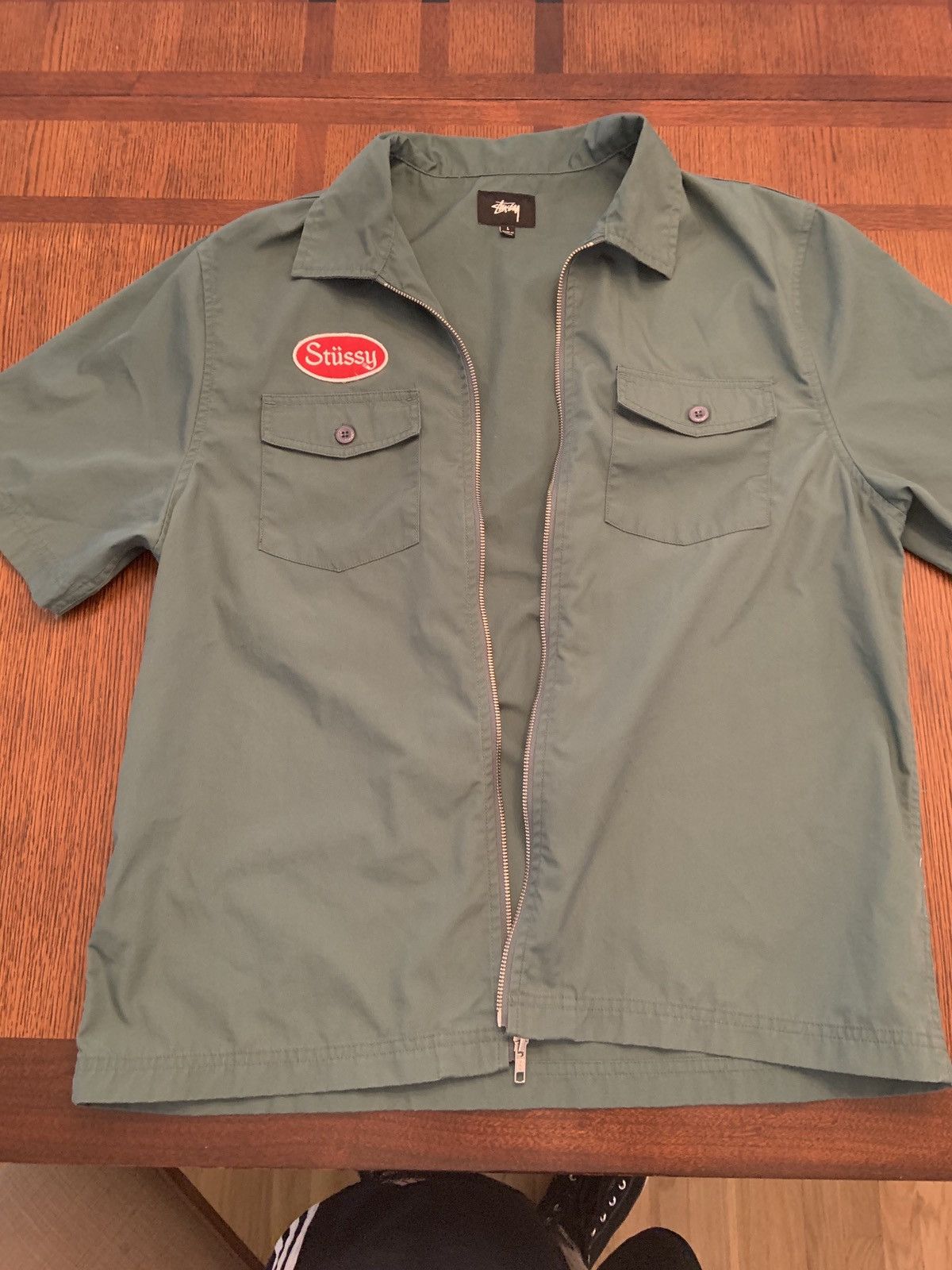 Stussy Stüssy Garage zip-up Work Shirt | Grailed