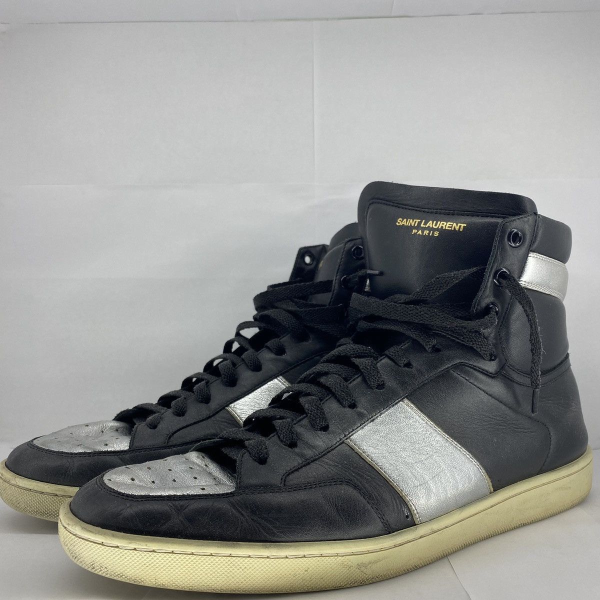 Saint Laurent Paris Saint Laurent SL/10H Black Silver High YSL Jordan 1 ...