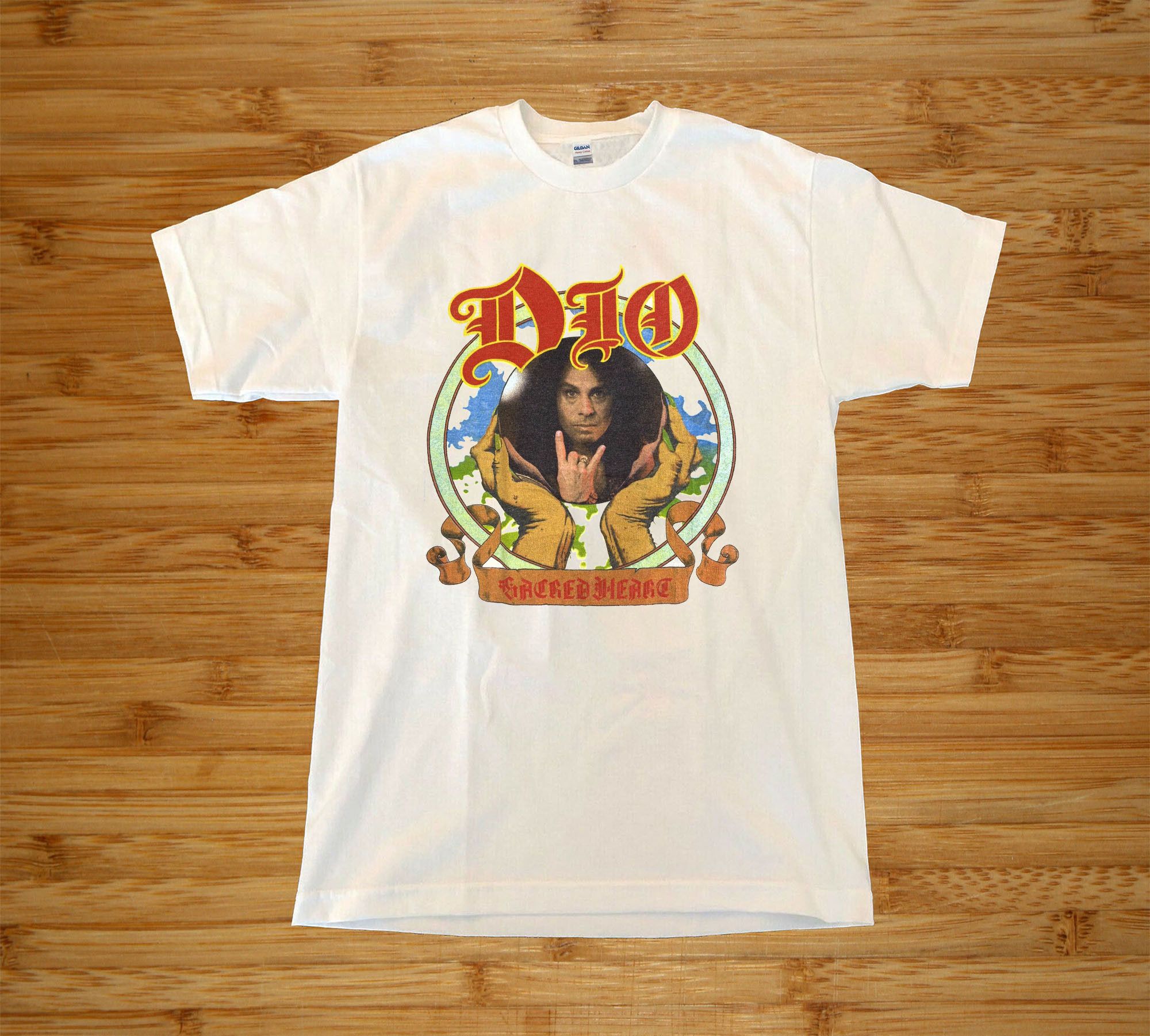 Tour Tee DIO Ronnie James Sacred Heart 1985 Concert Tour T Shirt | Grailed