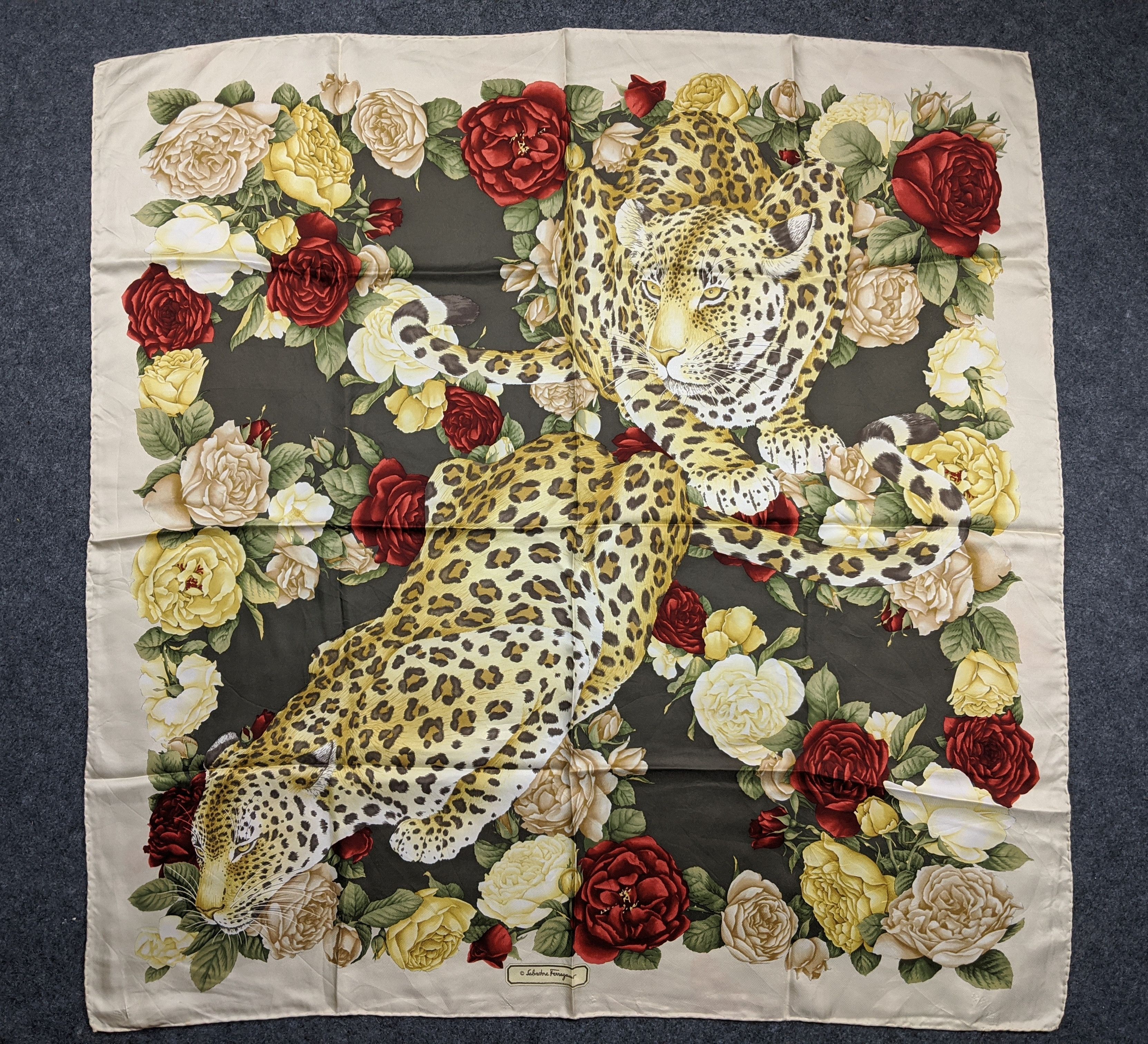 Salvatore Ferragamo Salvatore Ferragamo Leopard Silk Scarf | Grailed