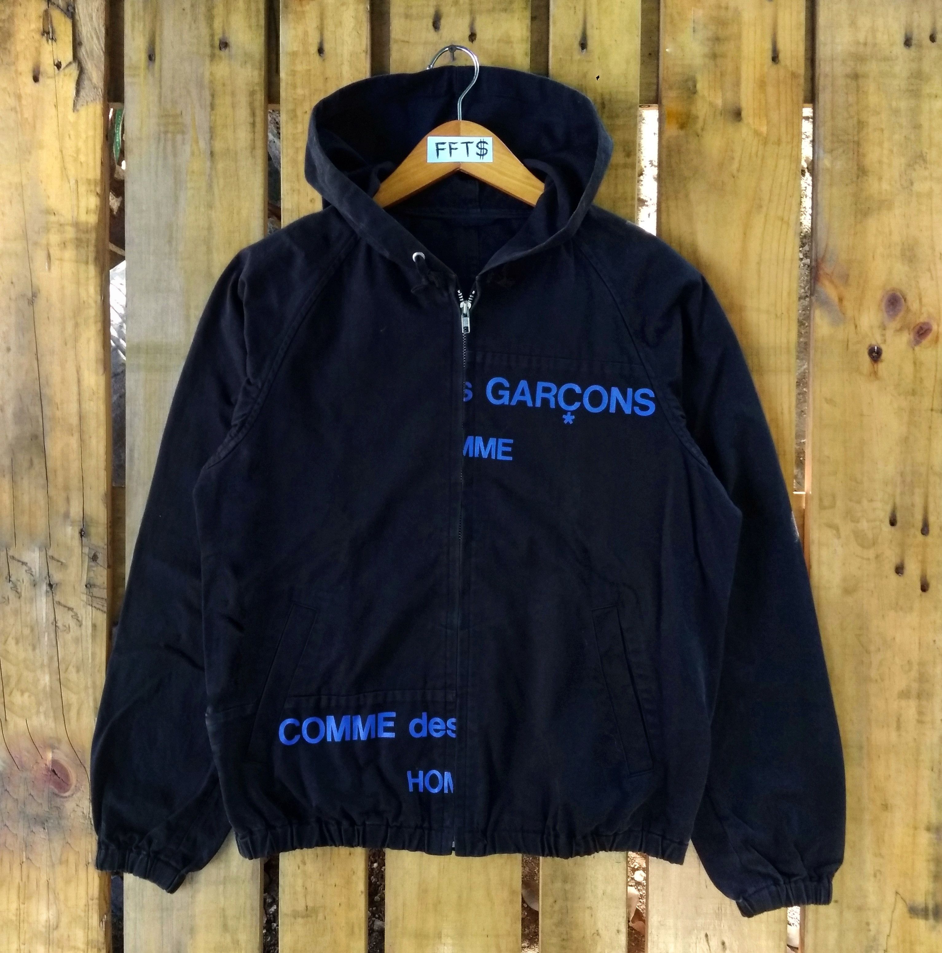 Comme des Garcons Homme Comme des Garcons Homme Split logo Hooded work ...