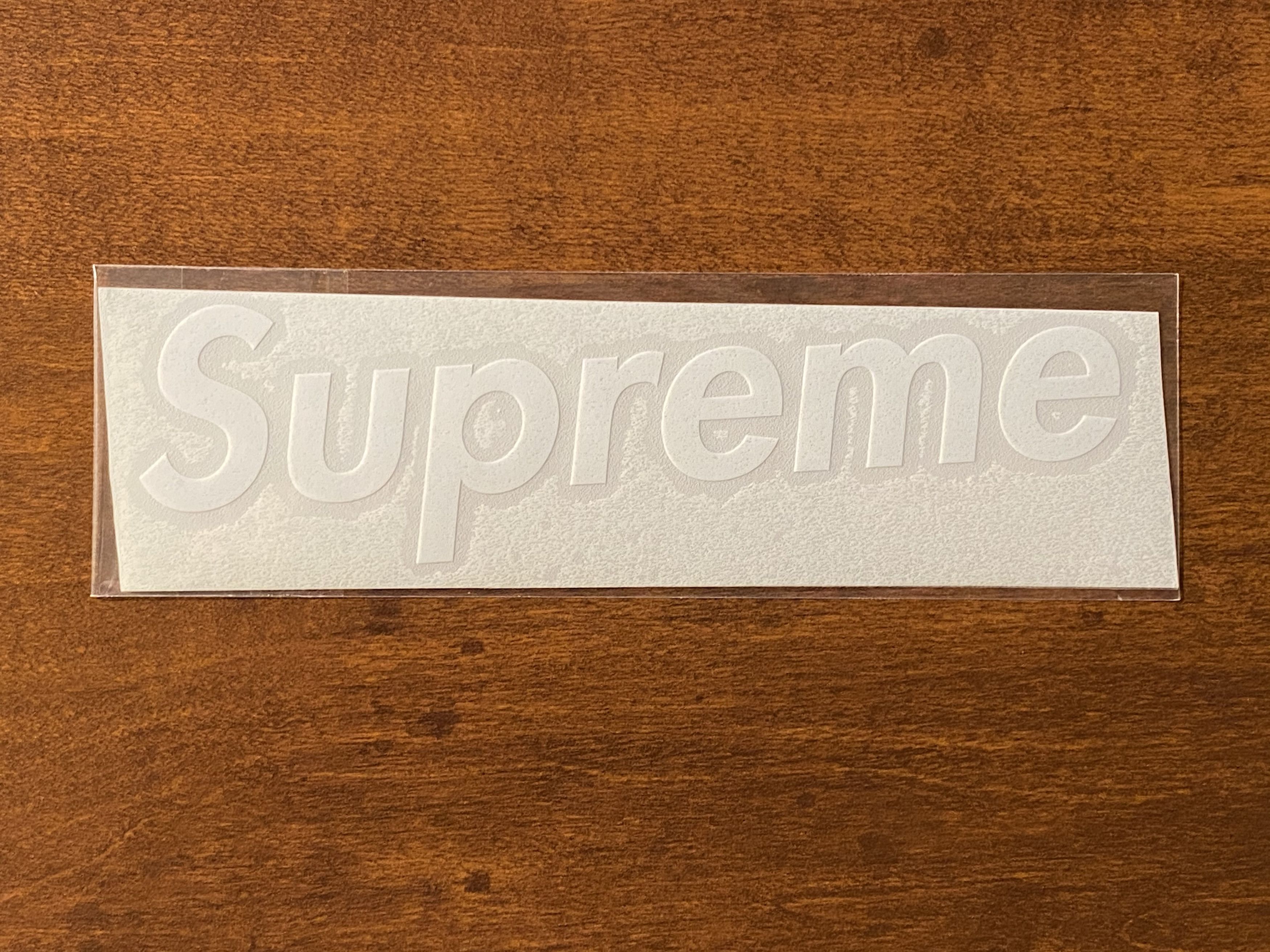 Supreme Supreme White Box Logo Die Cut Sticker | Grailed