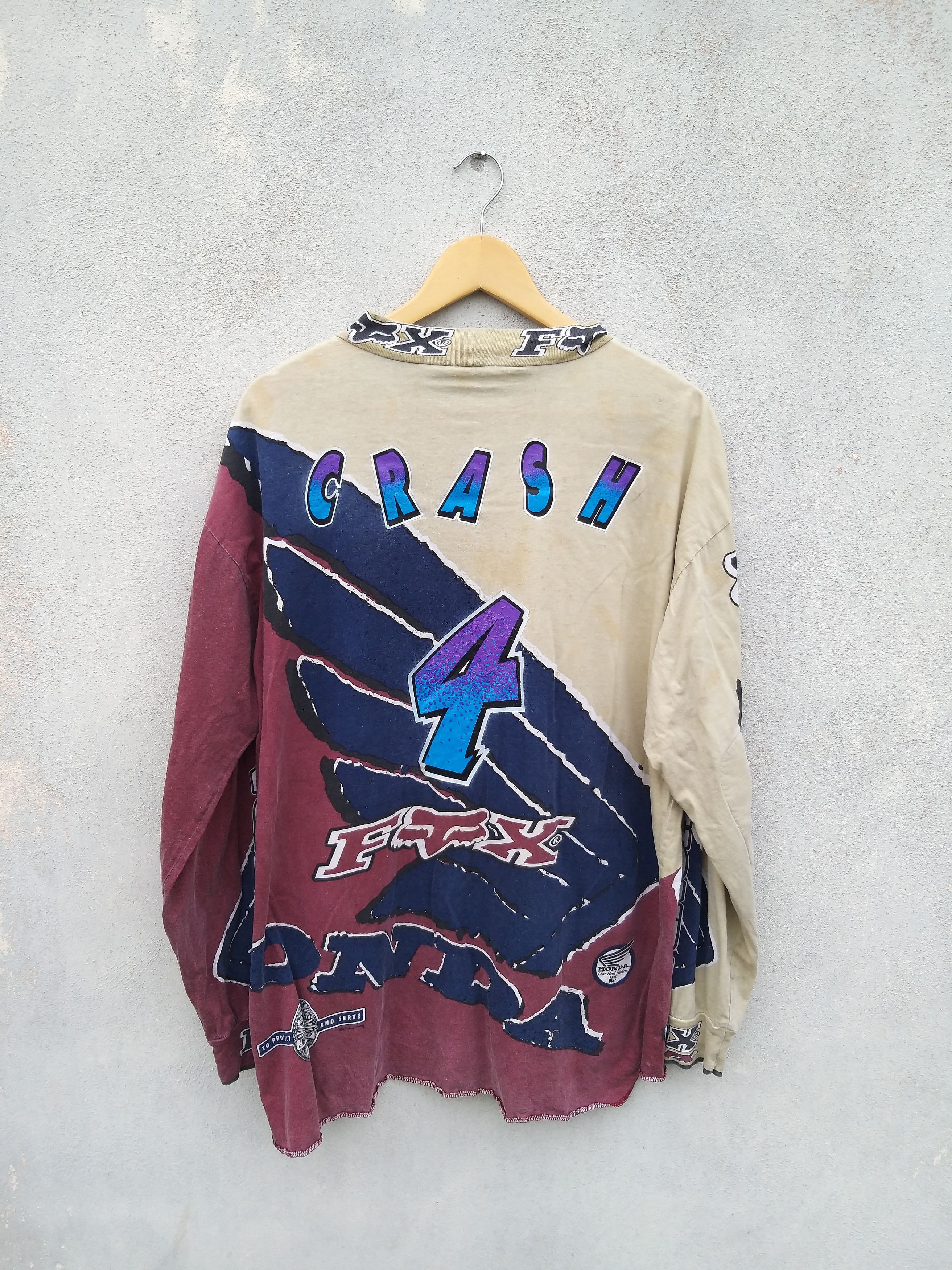 Fox Racing × Vintage VINTAGE 1995 FOX RACING HONDA RHUDE MOTOCROSS ...