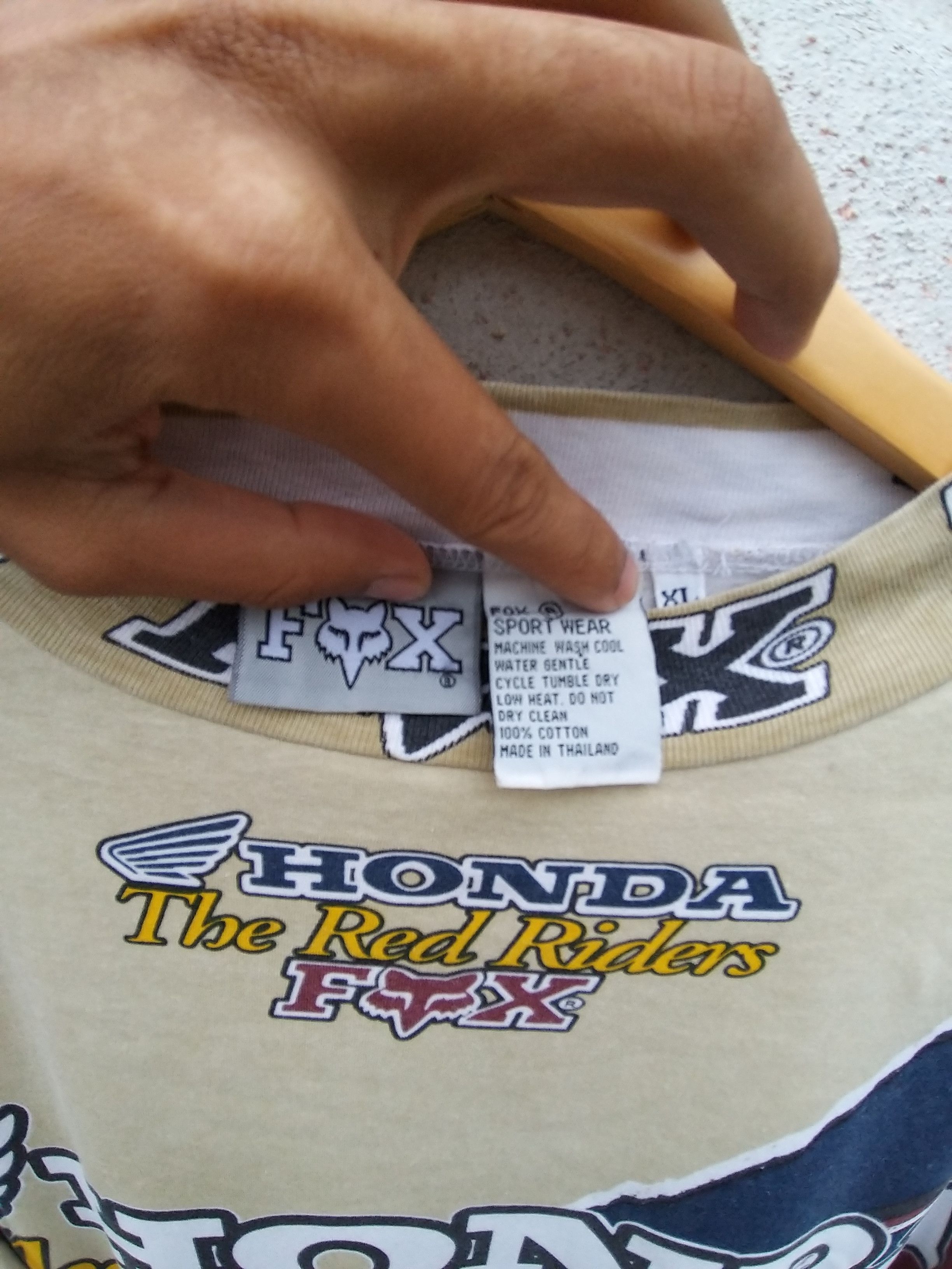 Fox Racing × Vintage VINTAGE 1995 FOX RACING HONDA RHUDE MOTOCROSS ...