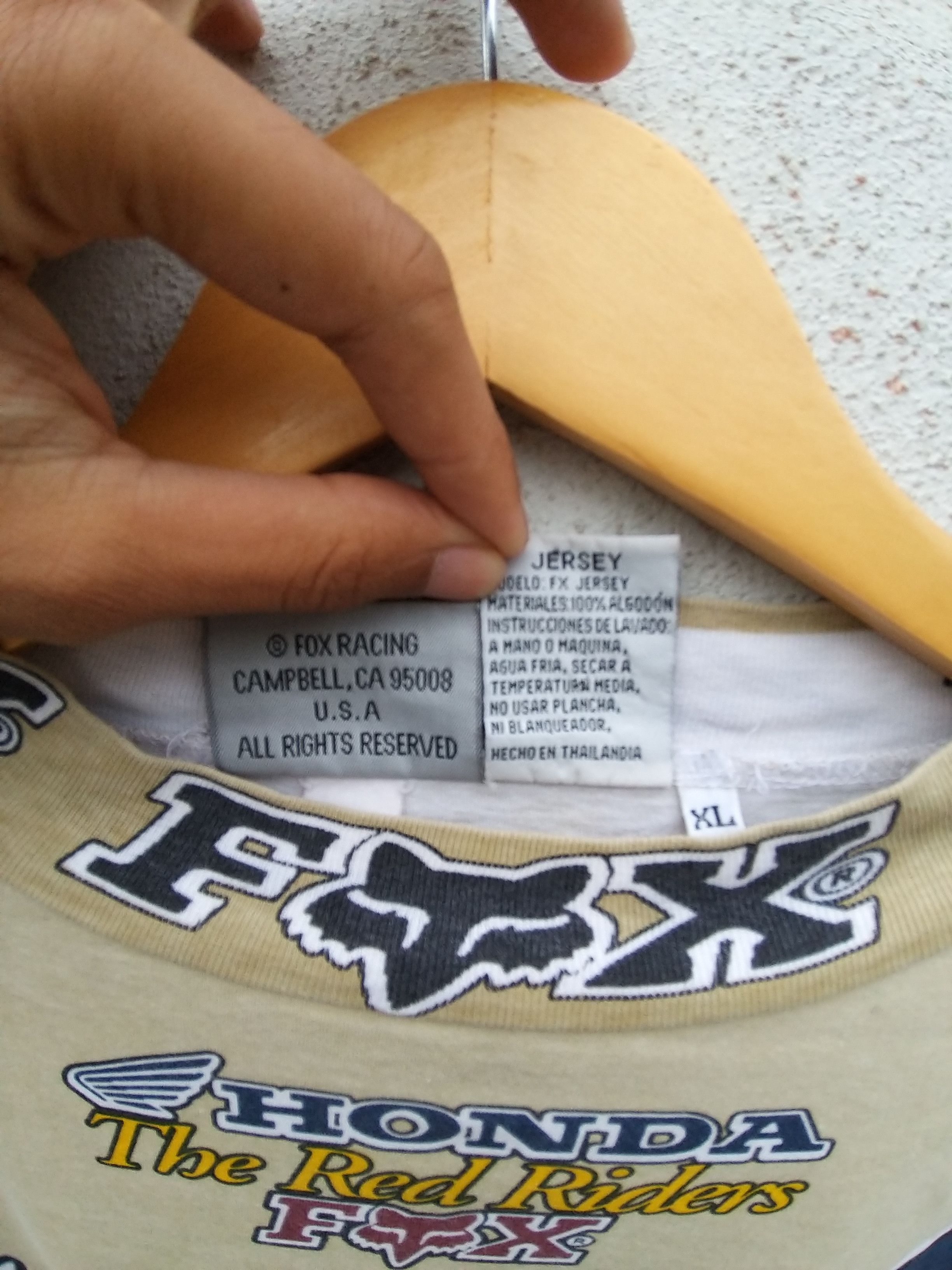 Fox Racing × Vintage VINTAGE 1995 FOX RACING HONDA RHUDE MOTOCROSS ...